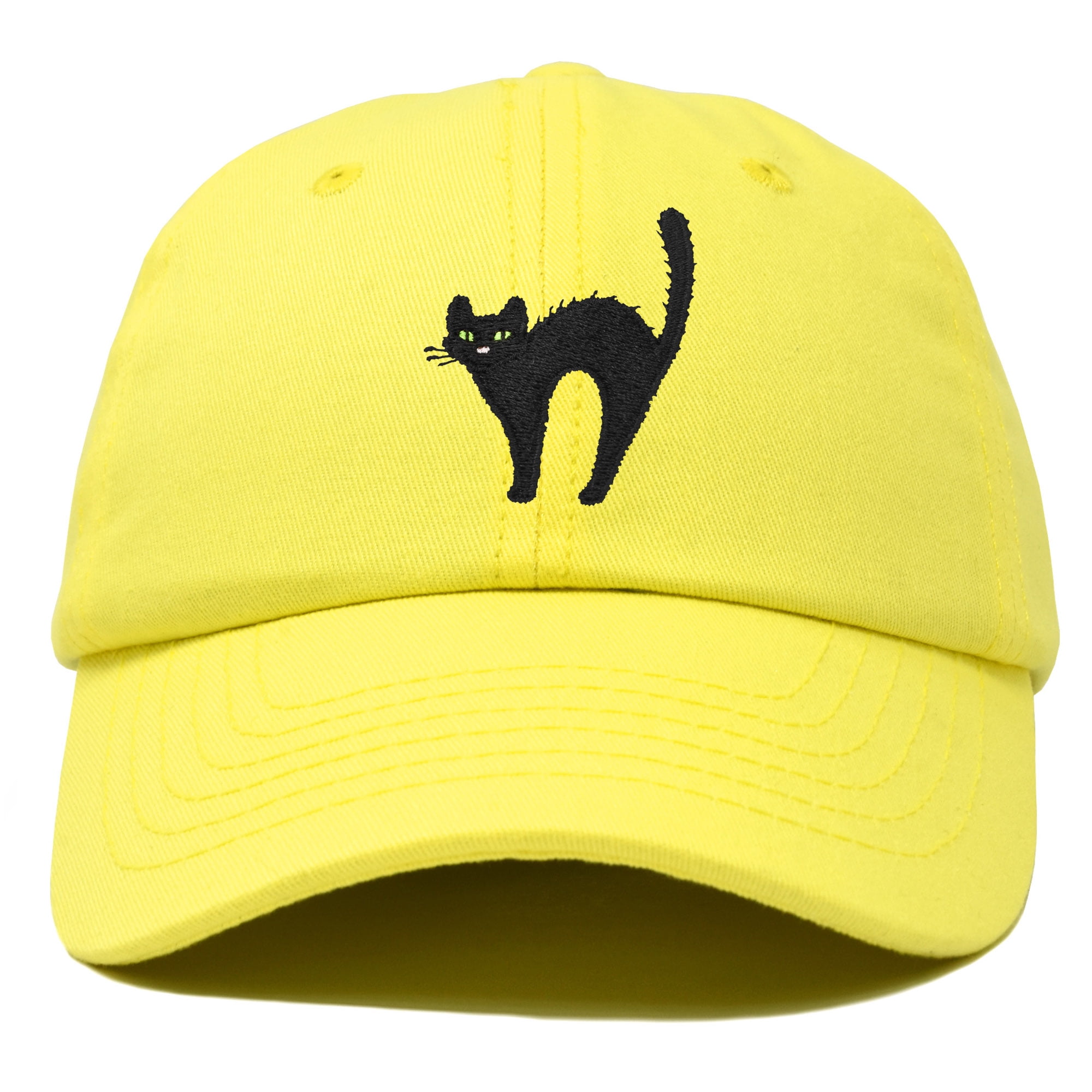 DALIX Black Cat Hat Womens Halloween Baseball Cap in Minion Yellow ...