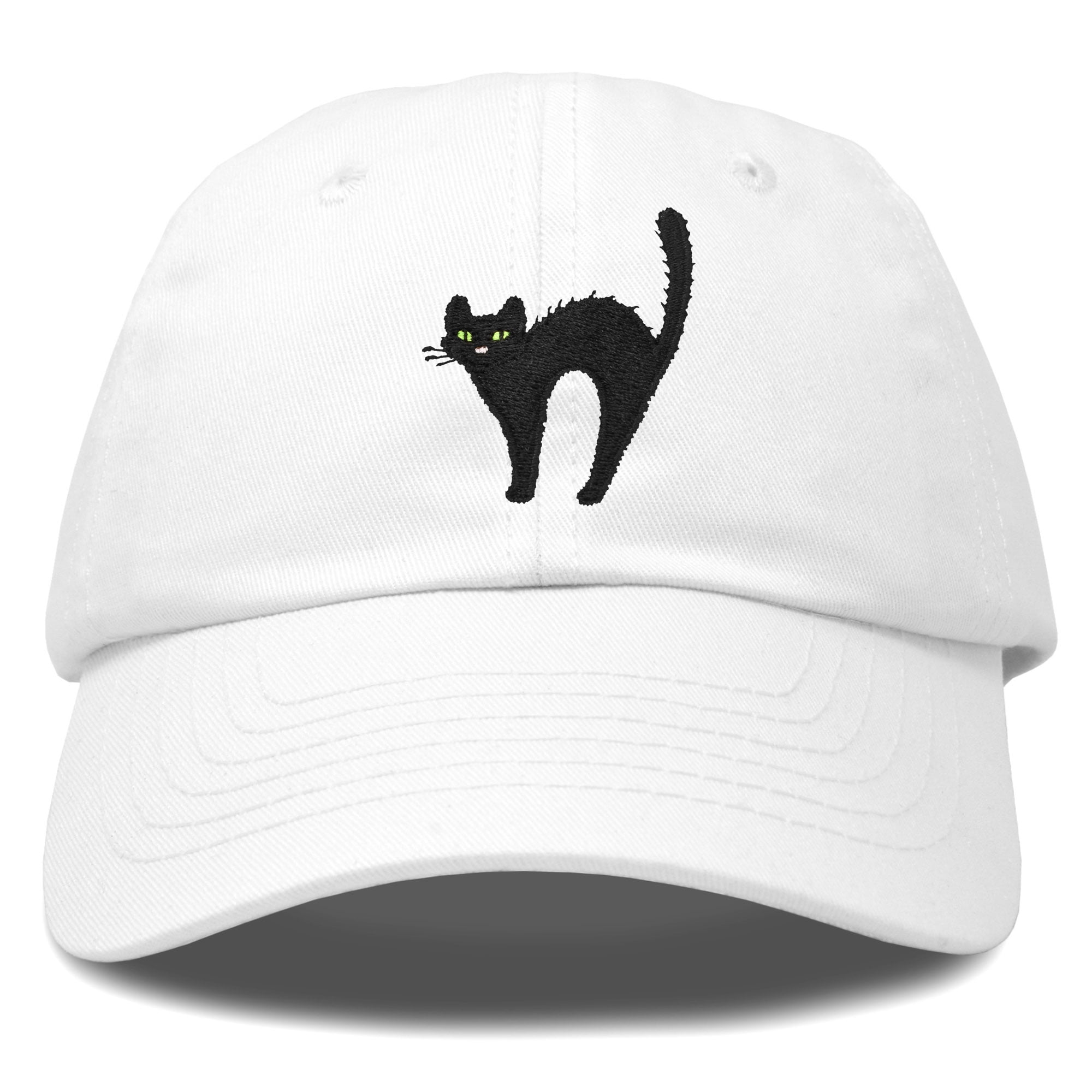 DALIX Black Cat Hat Womens Halloween Baseball Cap in White - Walmart.com