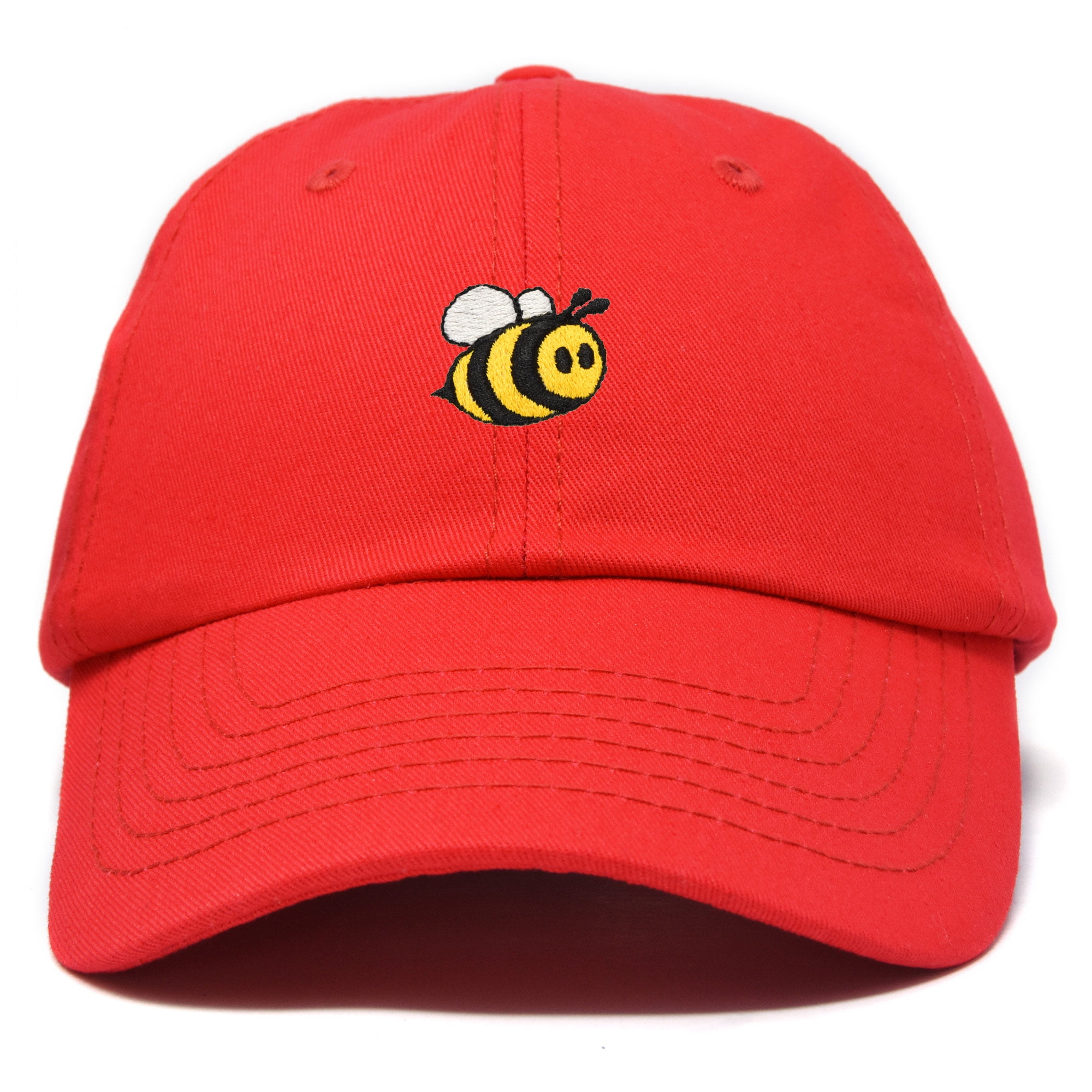 DALIX Bumble Bee Baseball Cap Dad Hat Embroidered Womens Girls in Red ...