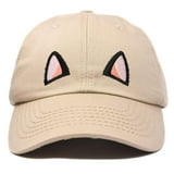 DALIX Cat Ears Hat Womens Cute Baseball Cap in Khaki - Walmart.com