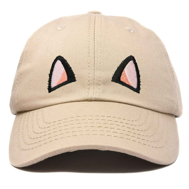 DALIX Cat Ears Hat Womens Cute Baseball Cap in Khaki - Walmart.com