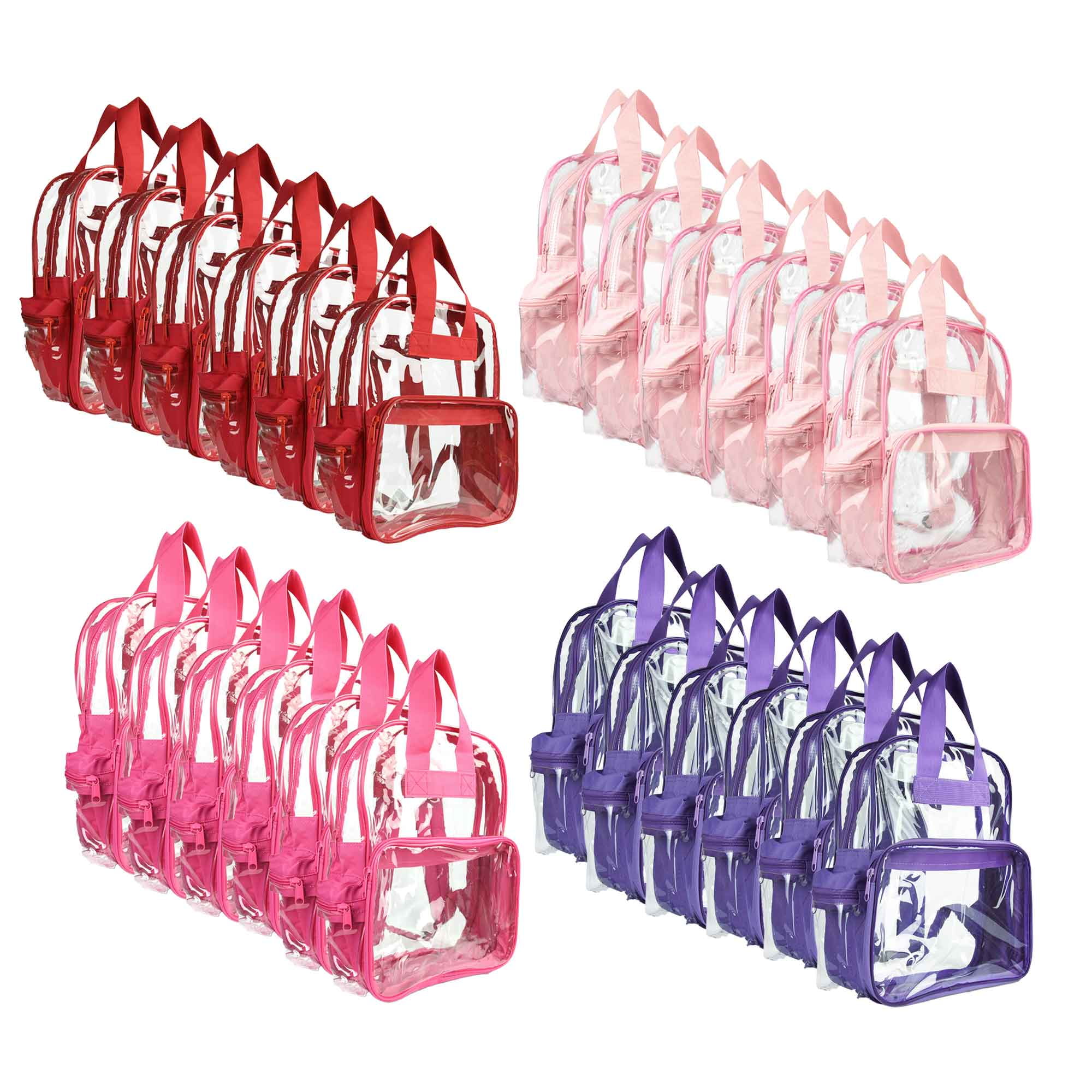DALIX Clear PVC Backpacks for Kids, School Multipack in Assorted Colors ...