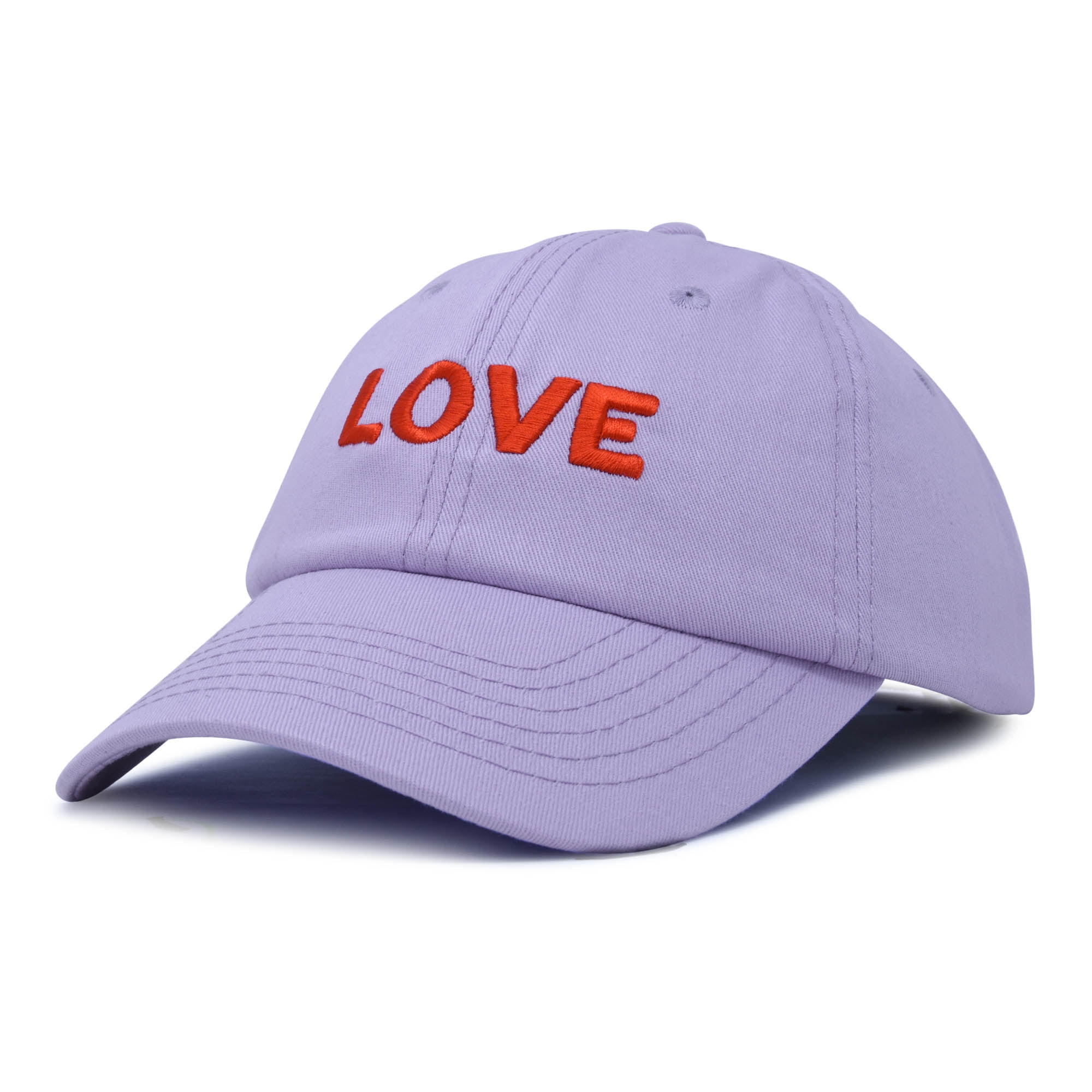 DALIX Custom Embroidered Hats Dad Caps LOVE Stitched Logo Hat Lavender ...