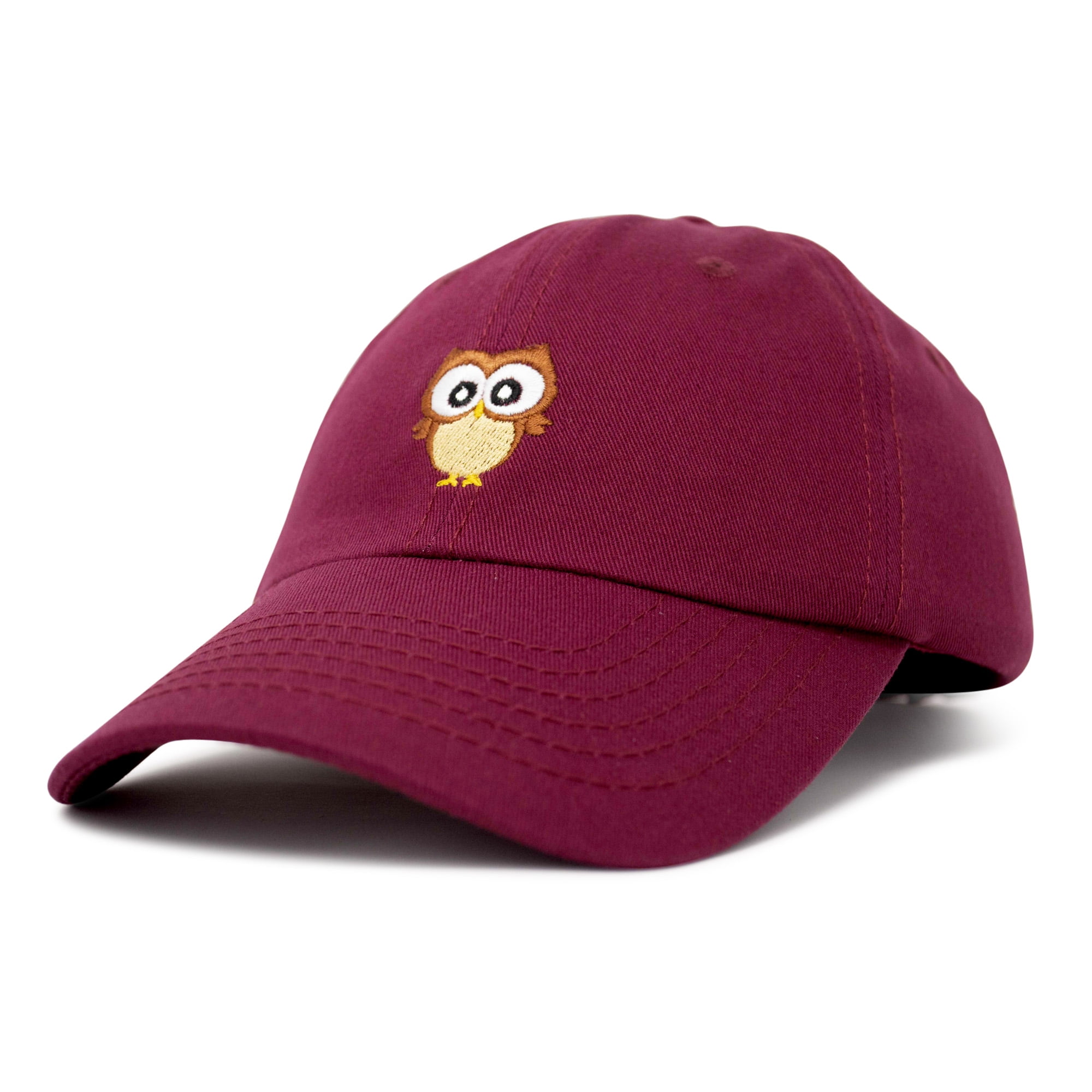DALIX Cute Owl Hat Cotton Baseball Cap in Maroon - Walmart.com