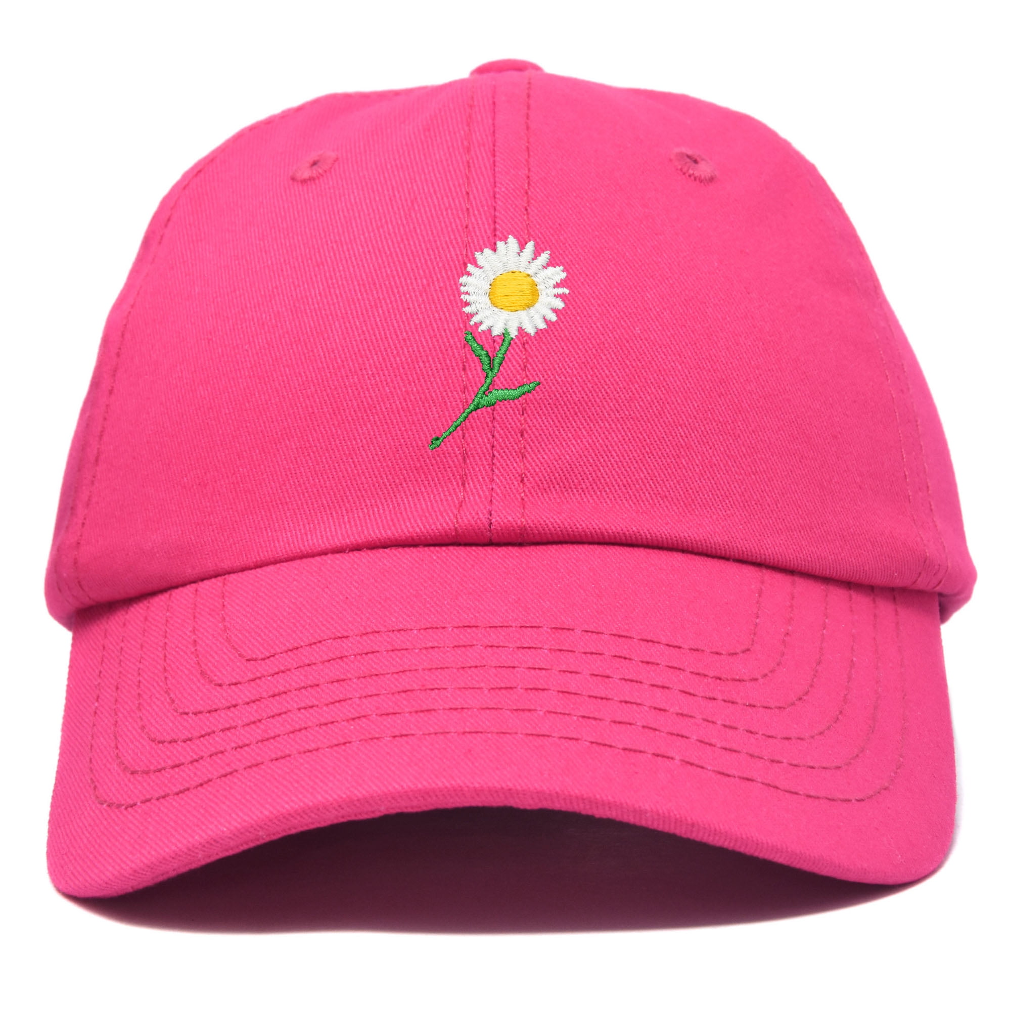DALIX Daisy Flower Hat Womens Floral Baseball Cap in Hot Pink - Walmart.com