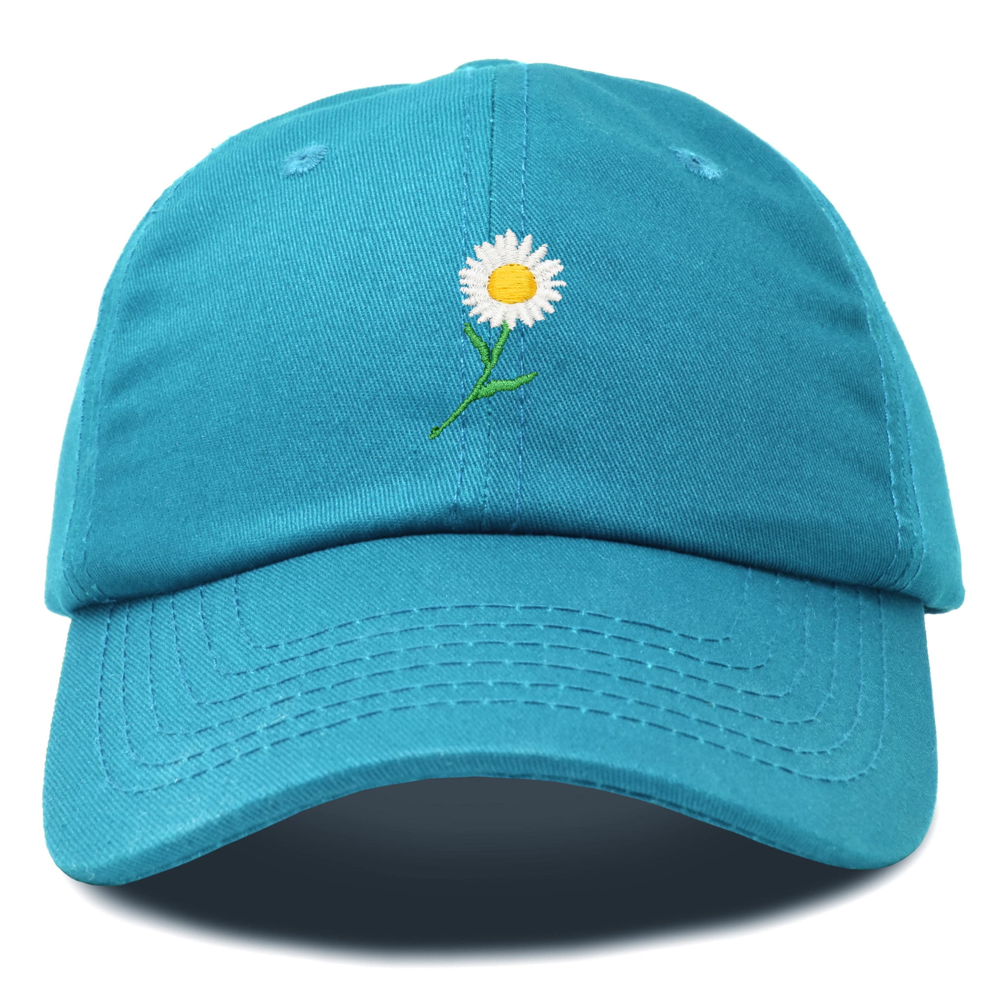 DALIX Daisy Flower Hat Womens Floral Baseball Cap in Teal - Walmart.com