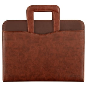 Portfolio Binder with Handle, Leather Portfolio with Zipper for Women ...