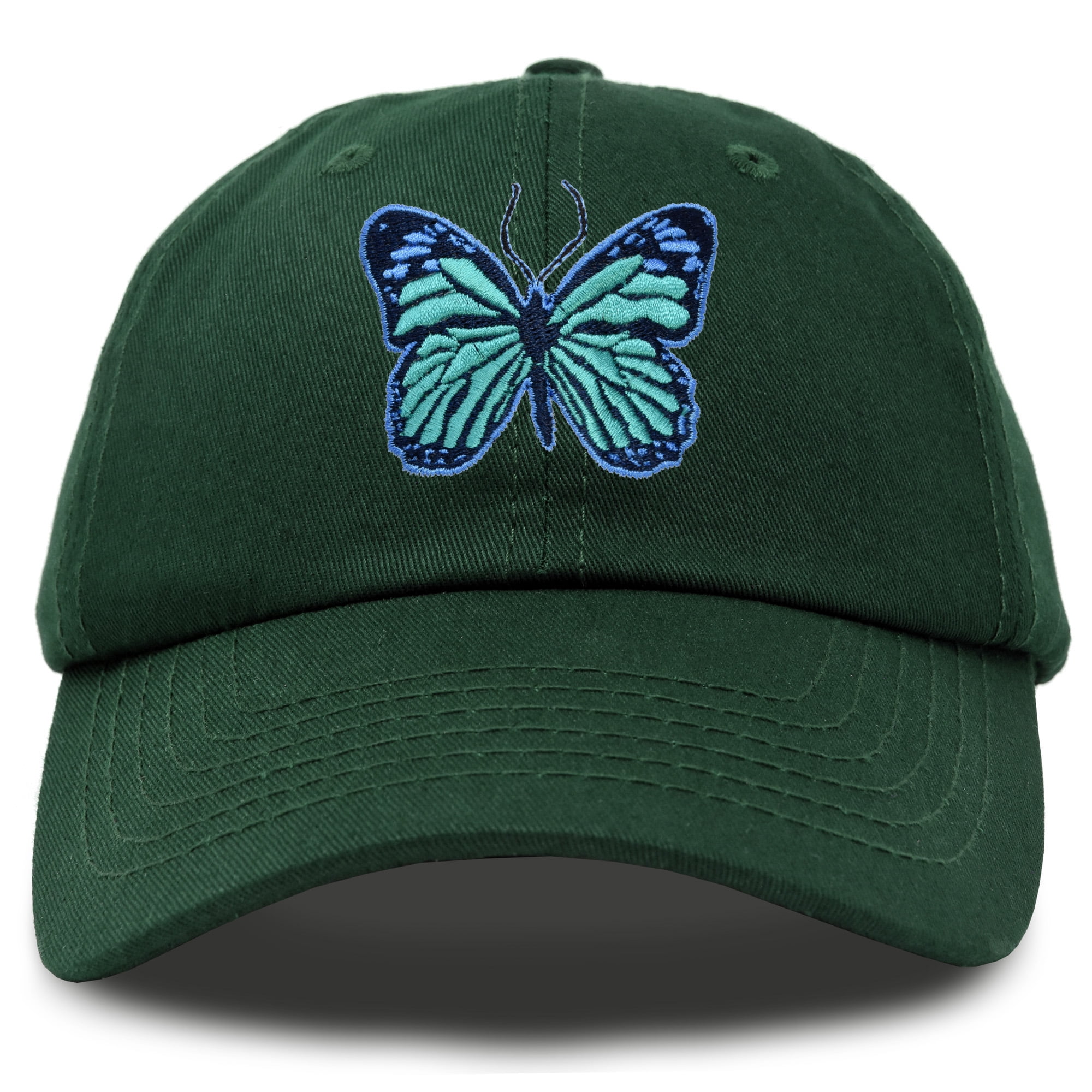 DALIX Exotic Blue Butterfly Hat Cute Womens Gift Embroidered Girls Cap ...