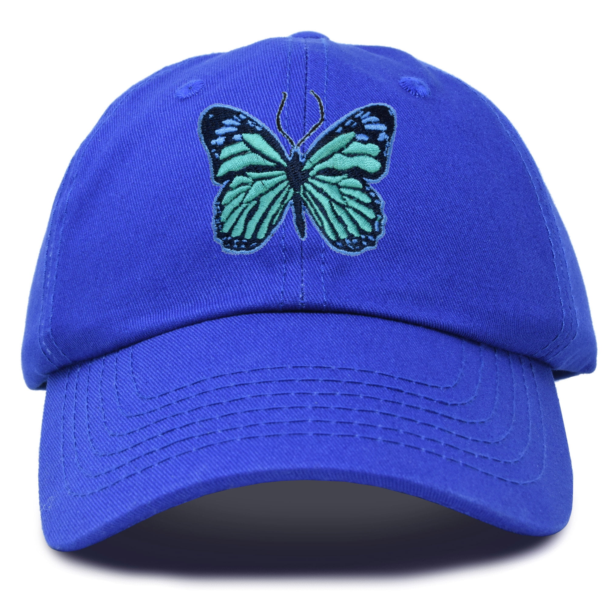 DALIX Exotic Blue Butterfly Hat Cute Womens Gift Embroidered Girls Cap ...