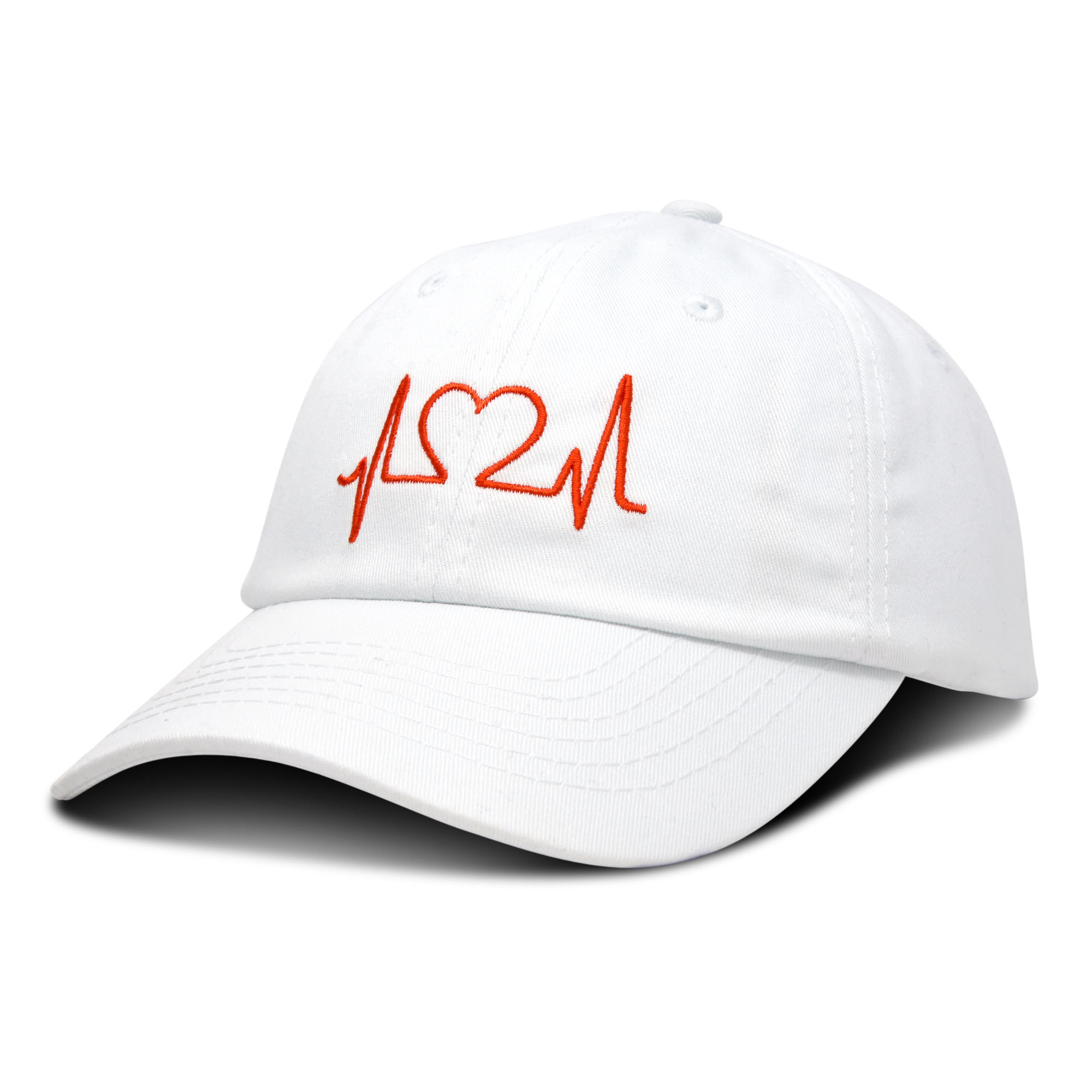 DALIX Heartbeat RN Nurse Hat EKG Baseball Cap Medical Fitness in White ...