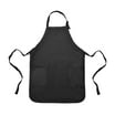 DALIX Commercial Kitchen Apron, Black, 3 Pockets, Adjustable Waist Tie ...