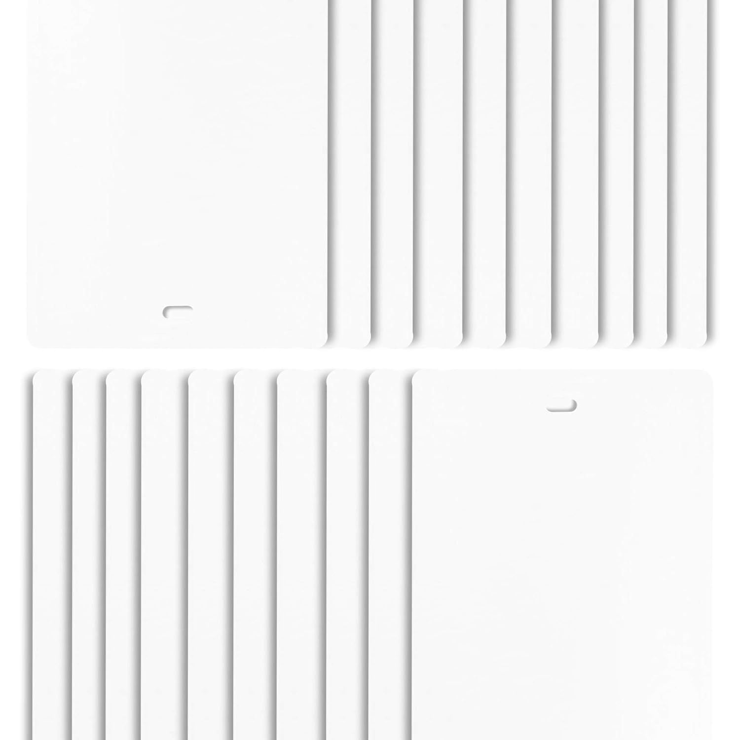 DALIX PVC Vertical Blind Replacement Slats Curved Smooth White 52.5 x 3 ...