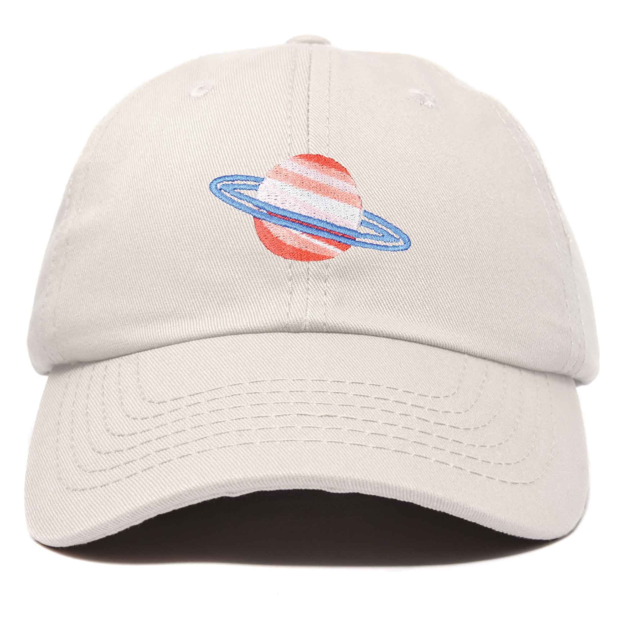 DALIX Planet Saturn Ball Cap Embroidered Hat in Beige - Walmart.com