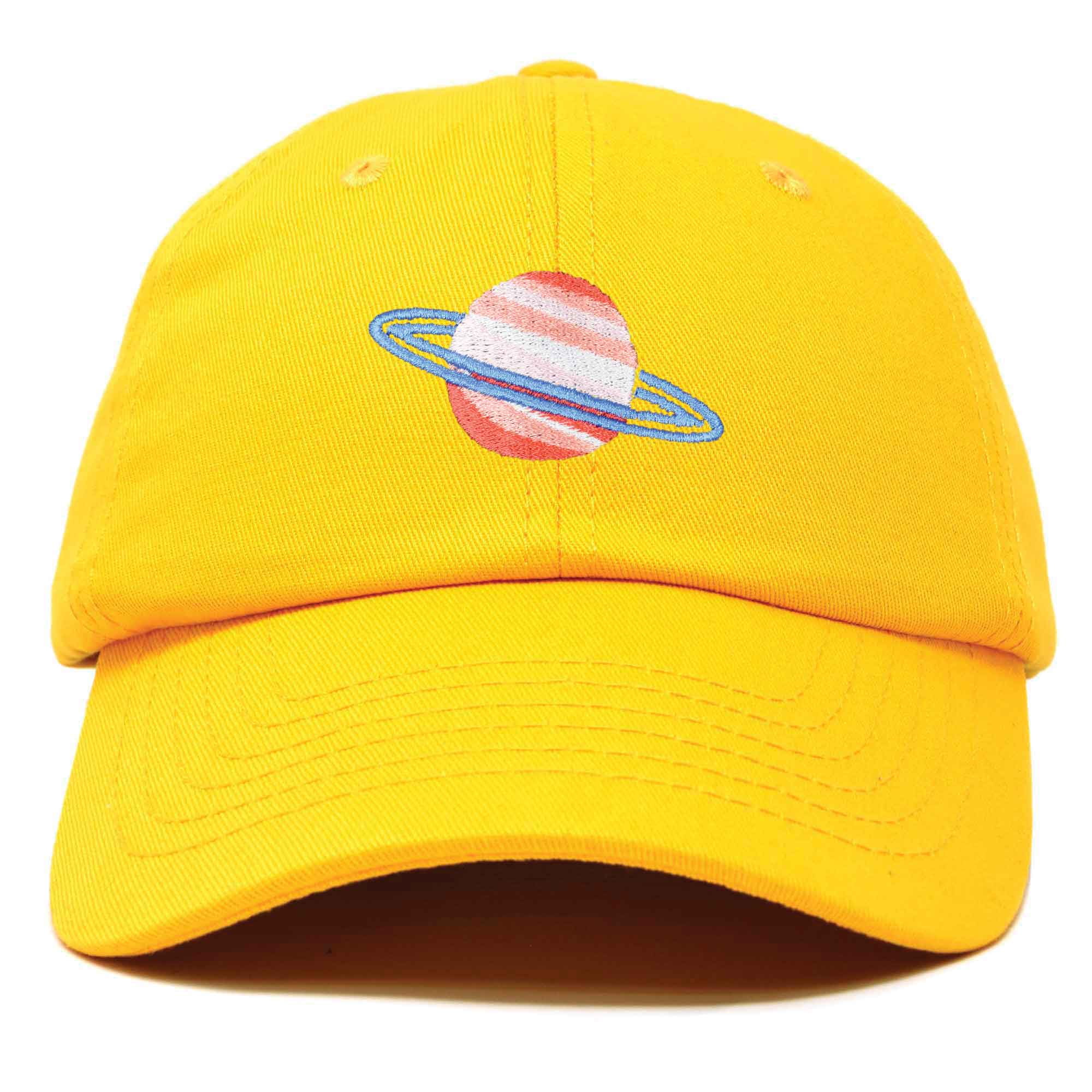 DALIX Planet Saturn Ball Cap Embroidered Hat in Gold - Walmart.com