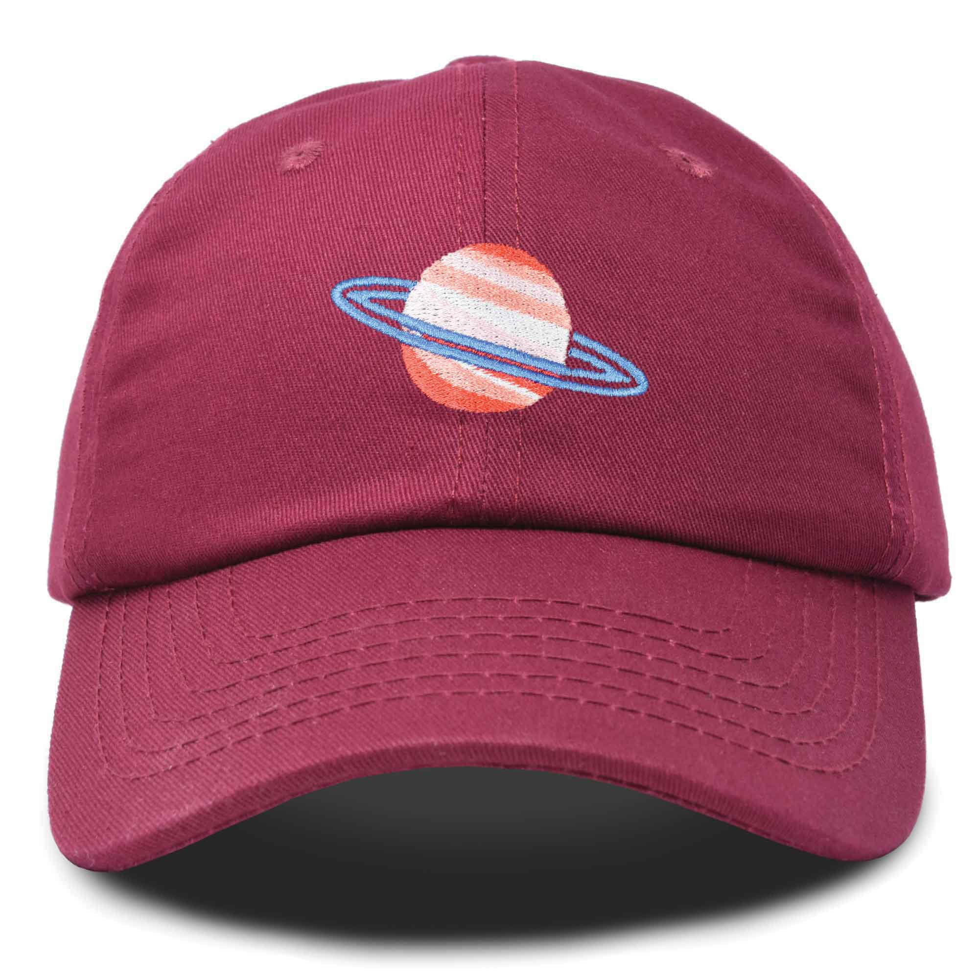 DALIX Planet Saturn Ball Cap Embroidered Hat in Maroon - Walmart.com