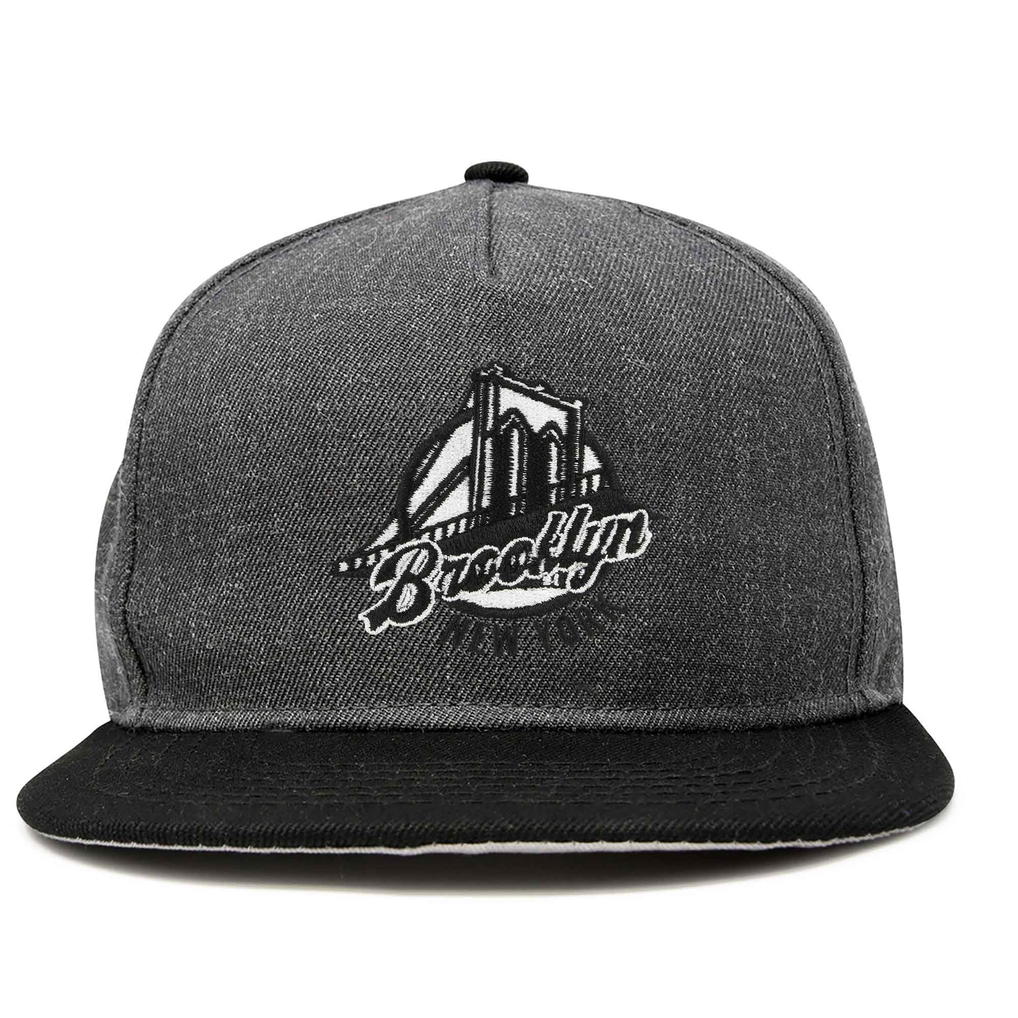 DALIX Retro Brooklyn Hat Flat Bill Snapback Embroidered Baseball Cap in ...