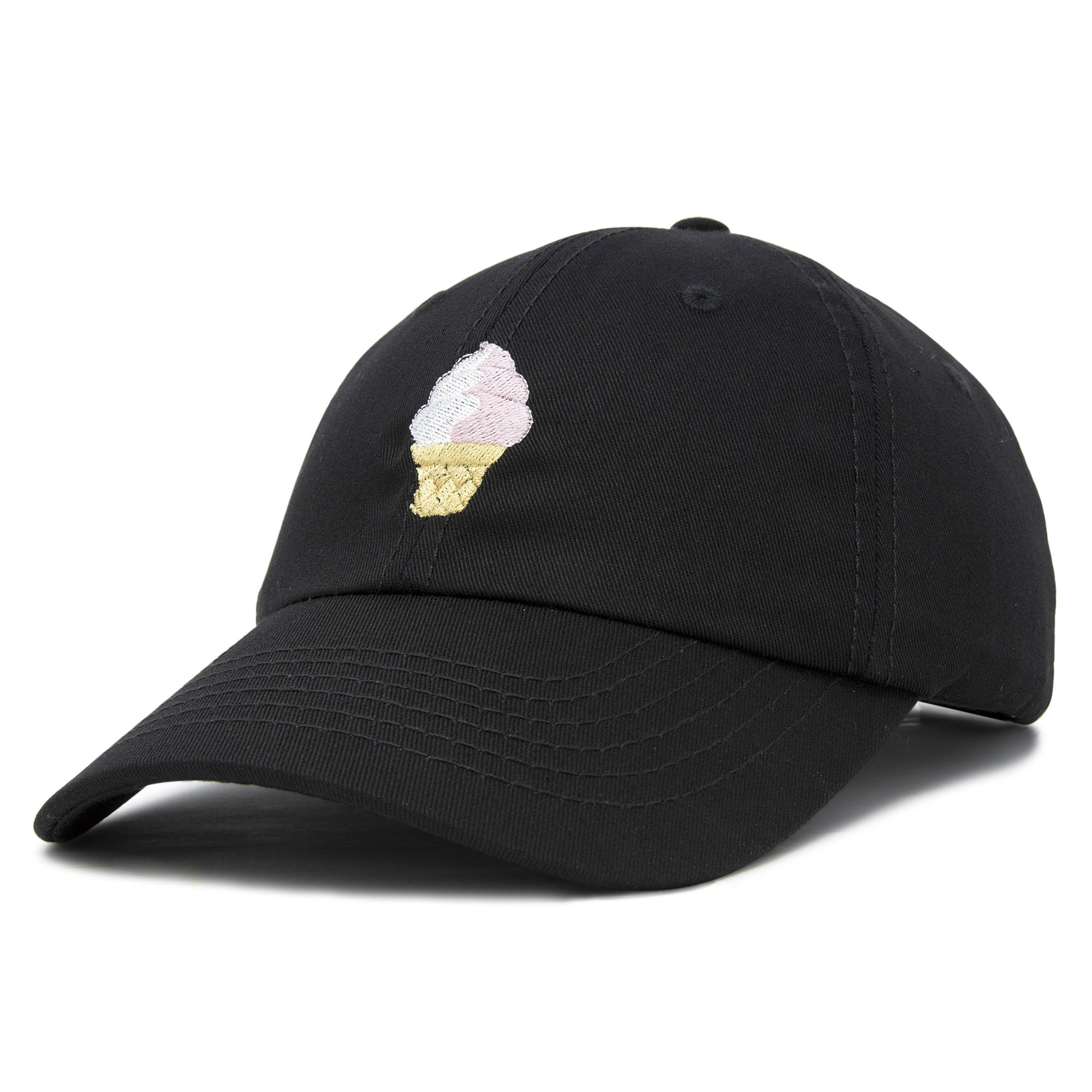 DALIX Soft Serve Ice Cream Hat Cotton Baseball Cap in Black - Walmart.com