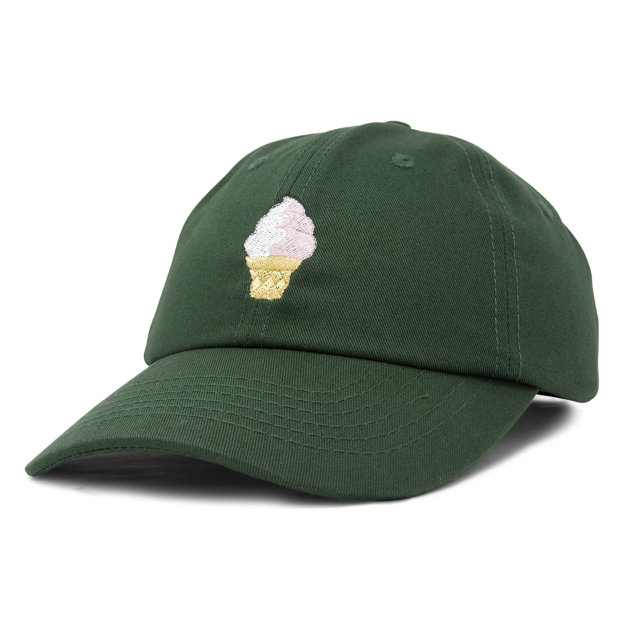 DALIX Soft Serve Ice Cream Hat Cotton Baseball Cap in Dark Green ...
