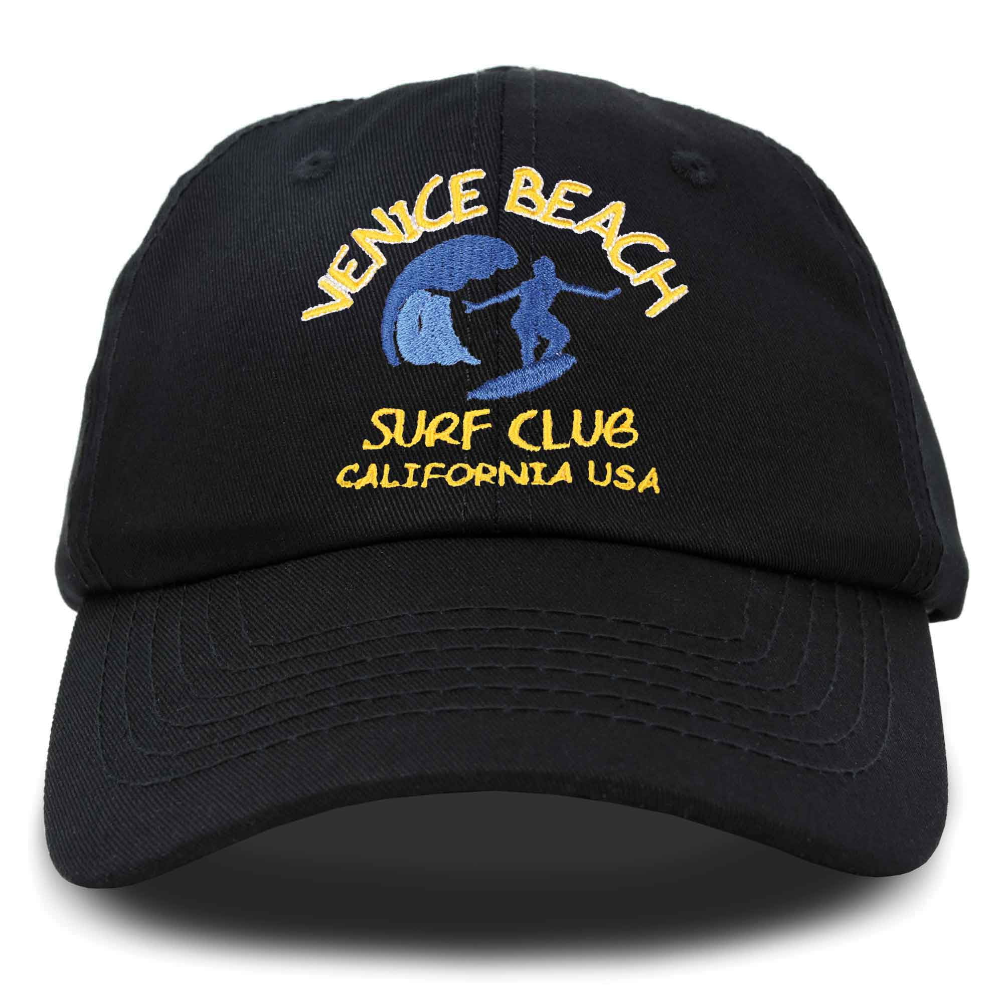 DALIX Surf Venice Beach Ball Cap Embroidered Hat in Black - Walmart.com