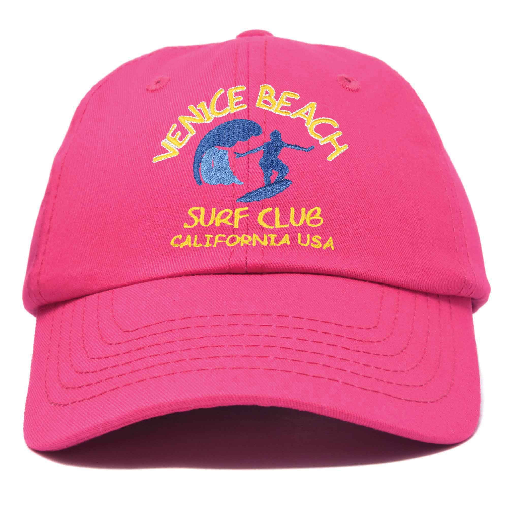 DALIX Surf Venice Beach Ball Cap Embroidered Hat in Hot Pink - Walmart.com