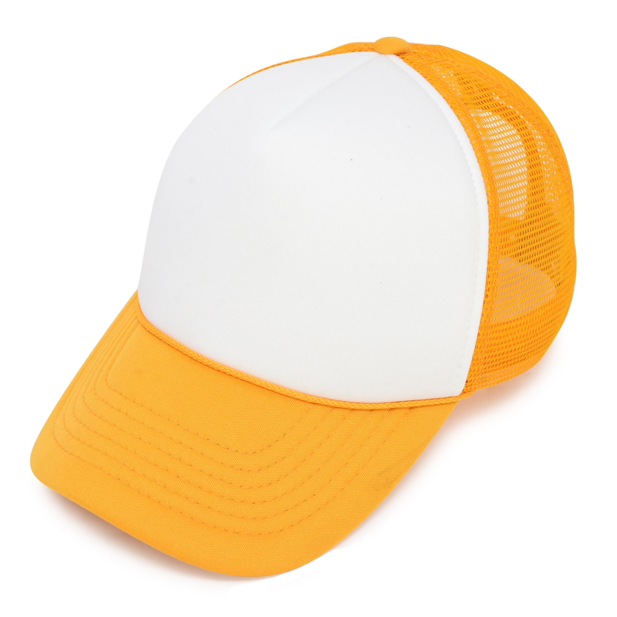 DALIX Two Tone Summer Mesh Cap in Gold and White Trucker Hat - Walmart.com