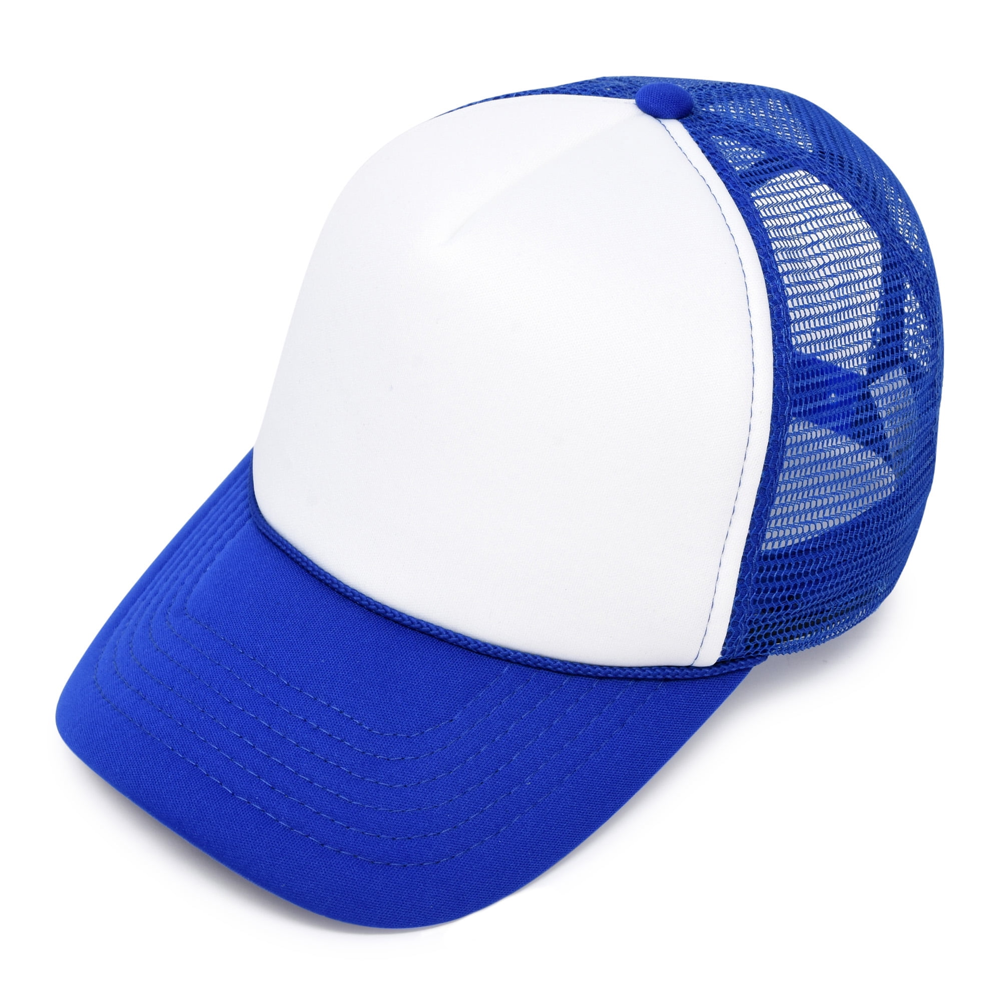 DALIX Two Tone Summer Mesh Cap in Royal Blue and White Trucker Hat ...
