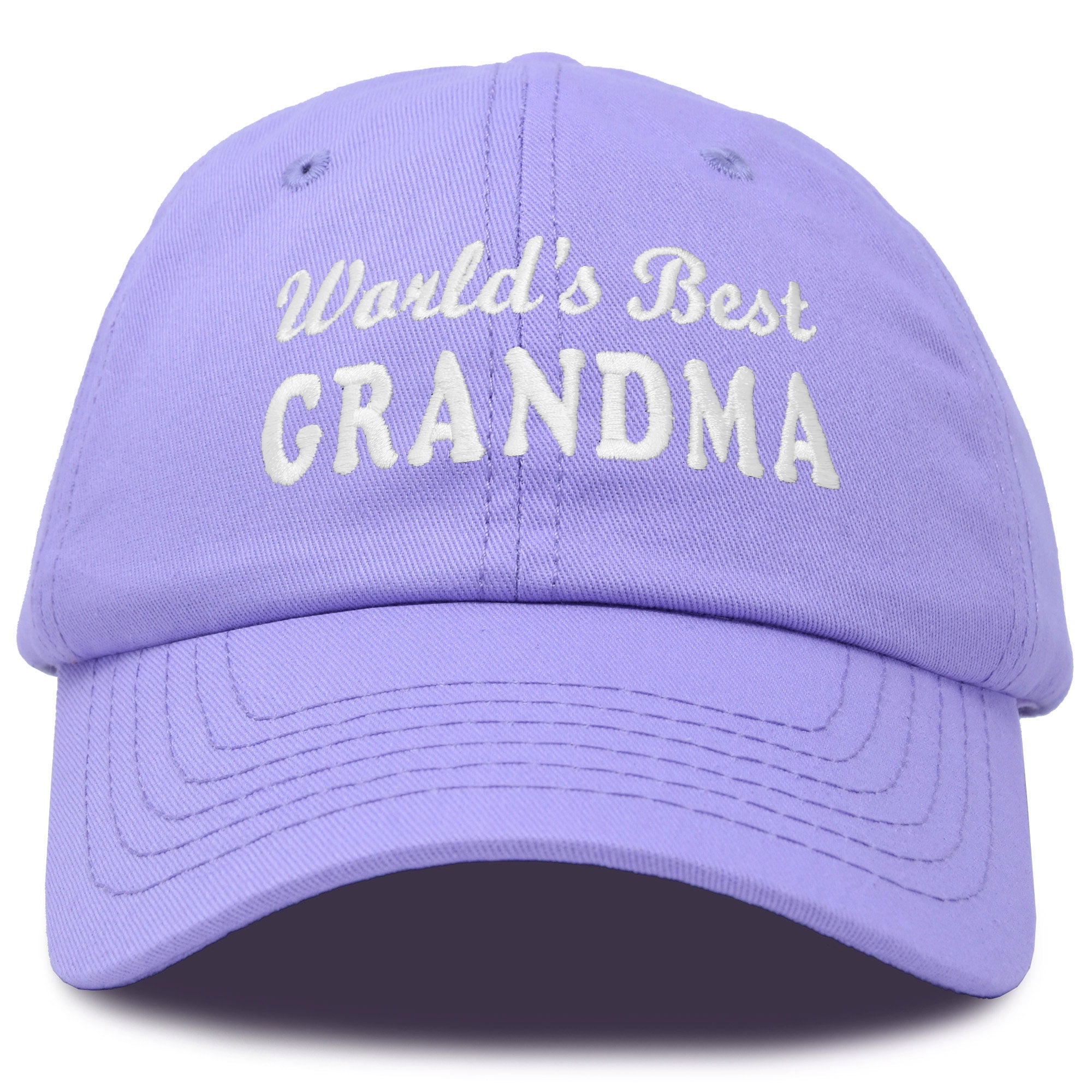 DALIX Worlds Best Grandma Hat Gift Embroidered Cotton Cap in Lavender ...
