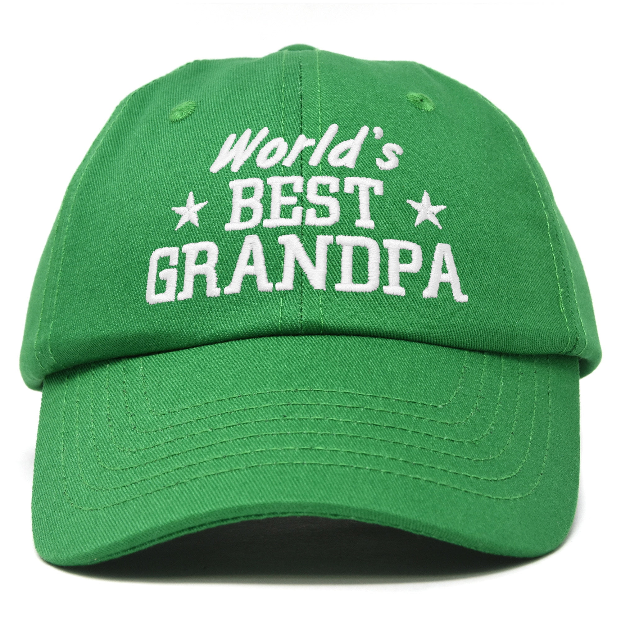 DALIX Worlds Best Grandpa Dad Hat Grandfather Gift Cotton Cap in Kelly ...