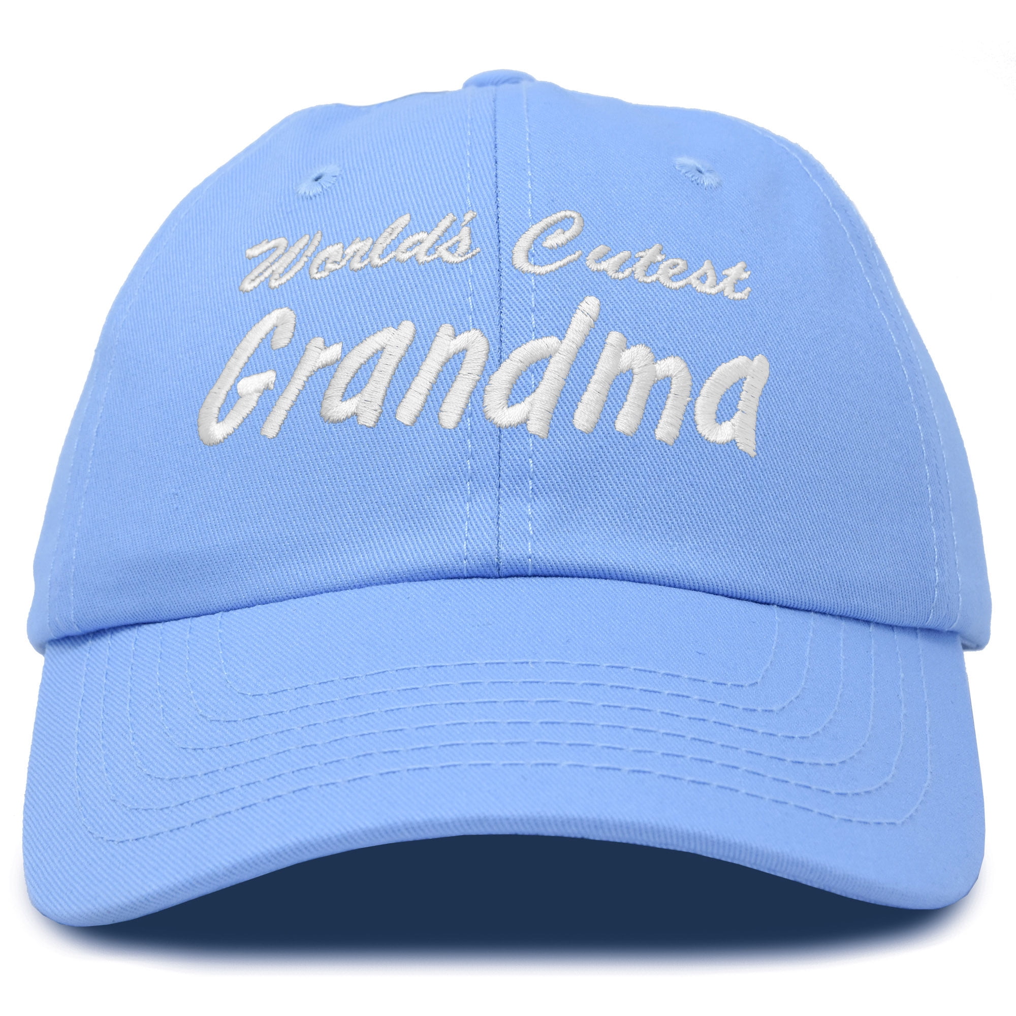 DALIX Worlds Cutest Grandma Hat Gift Embroidered Cotton Cap in Light ...