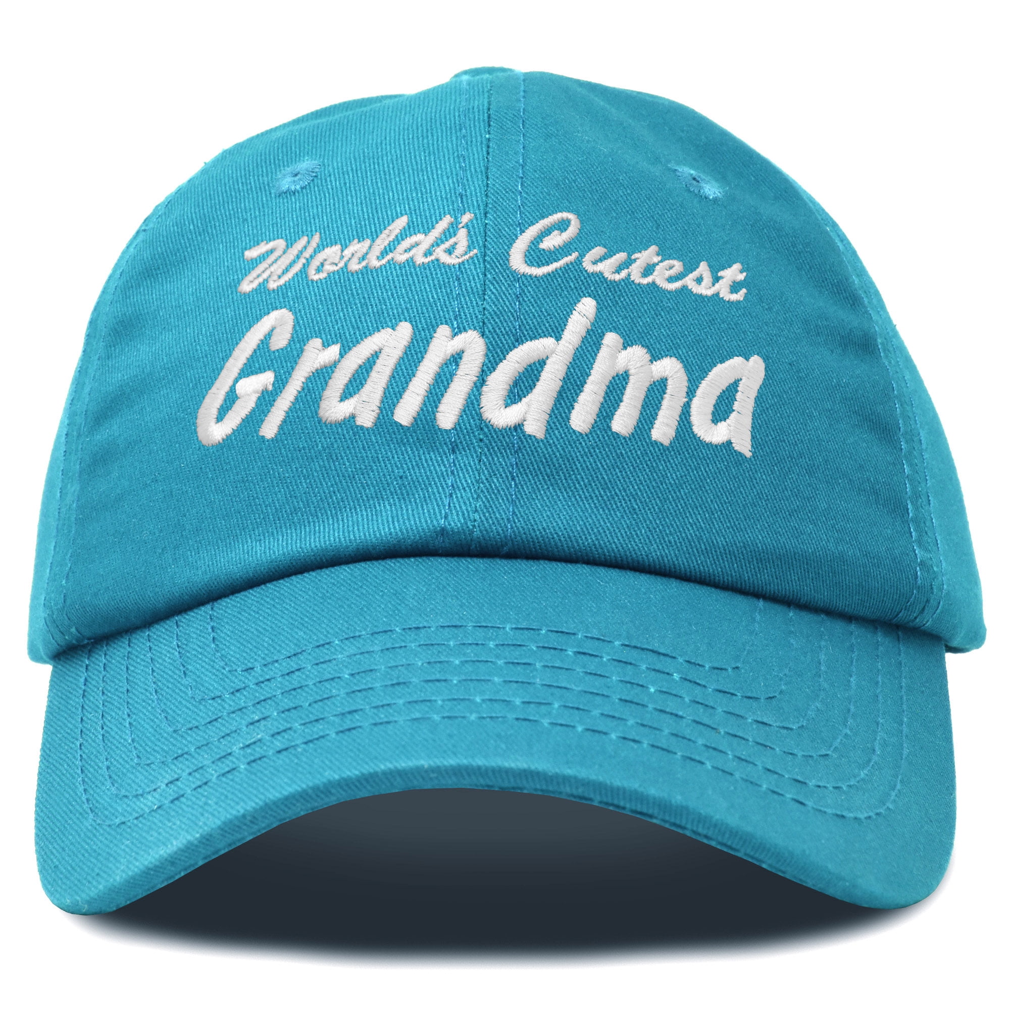DALIX Worlds Cutest Grandma Hat Gift Embroidered Cotton Cap in Teal ...