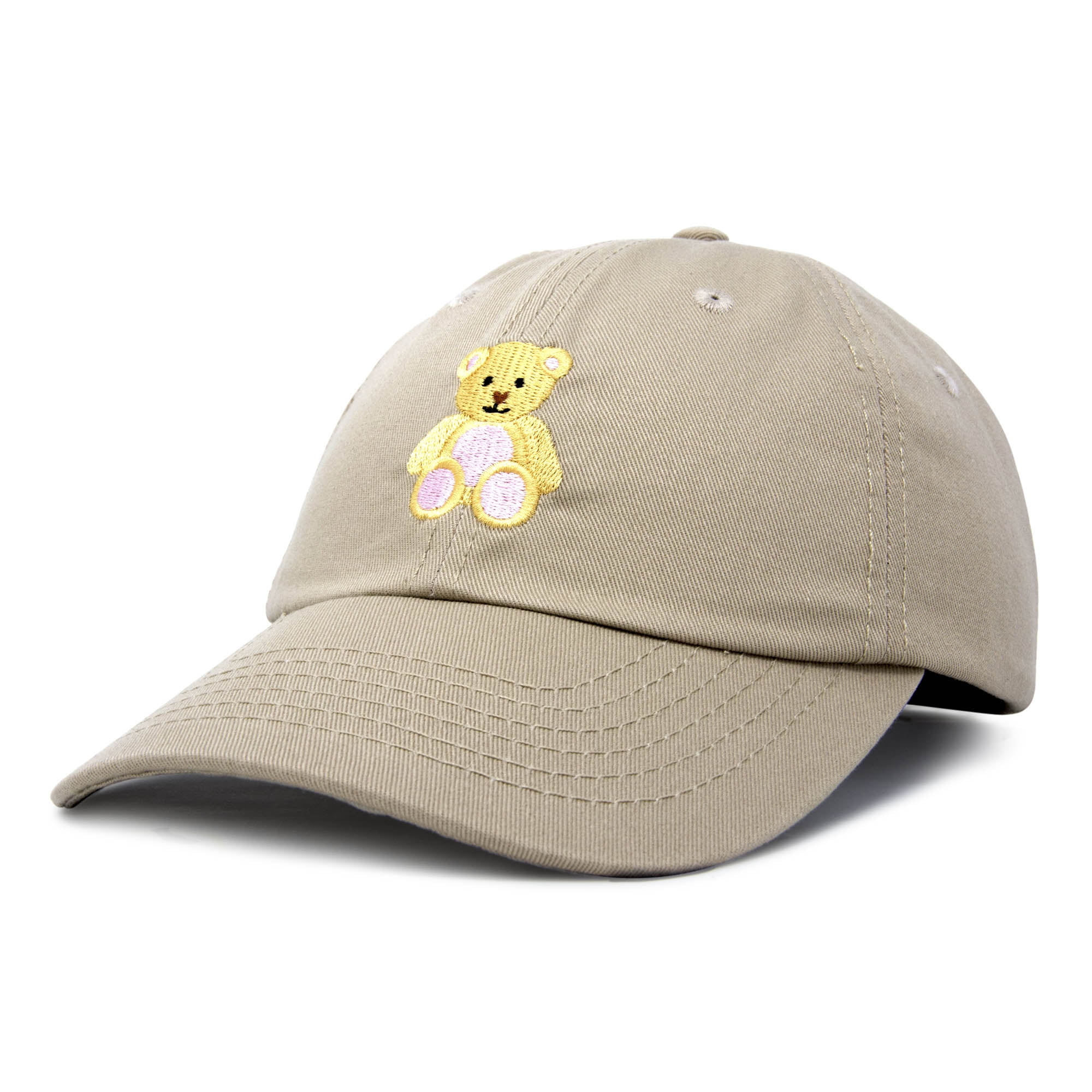 DALIX Youth Cute Teddy Bear Hat Cotton Baseball Cap in Khaki - Walmart.com
