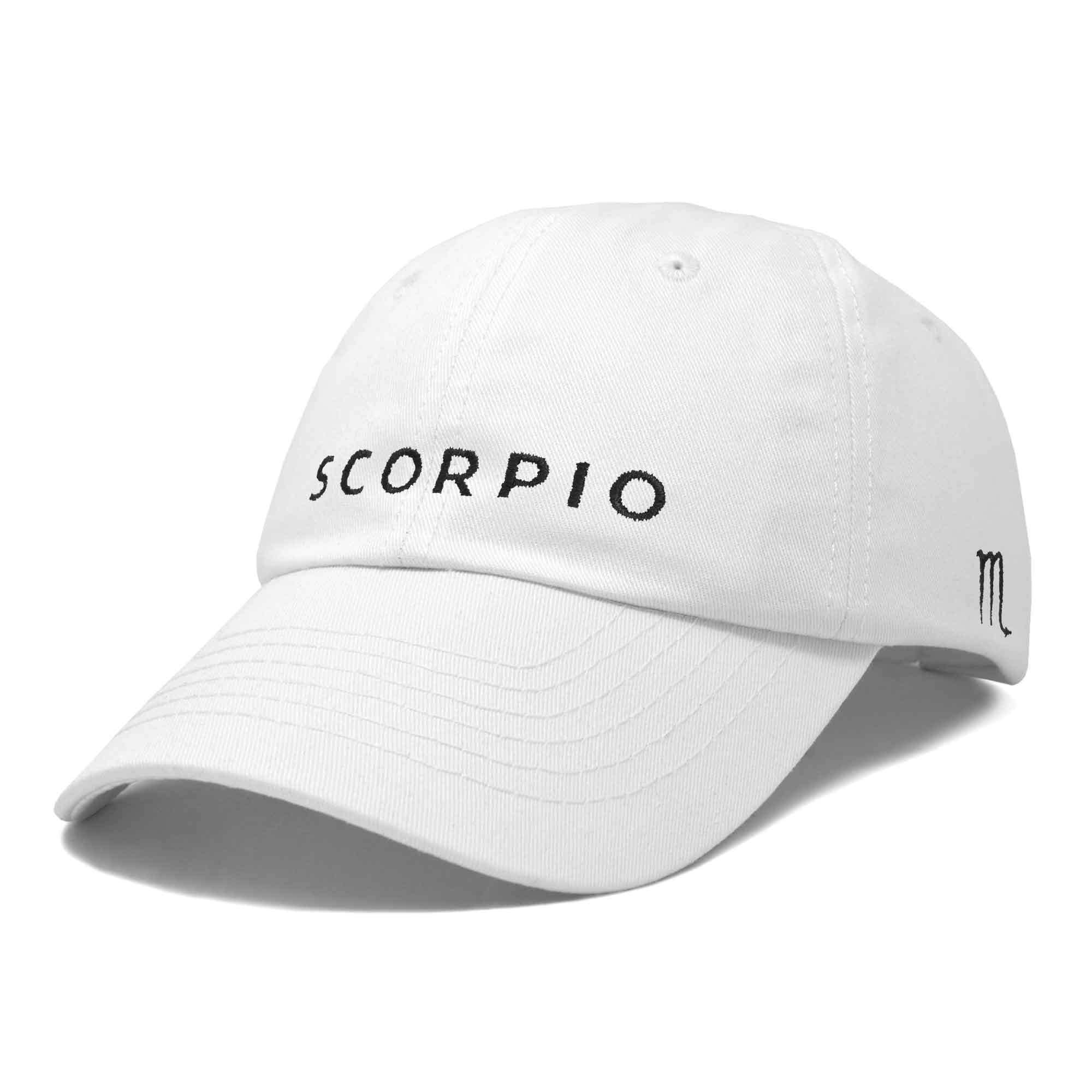 DALIX Zodiac Sign Scorpio Hat Women's Embroidered Baseball Cap in White ...