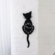 Kit-Cat Classic Black Vintage Cat Clock with Moving Eyes - Walmart.com