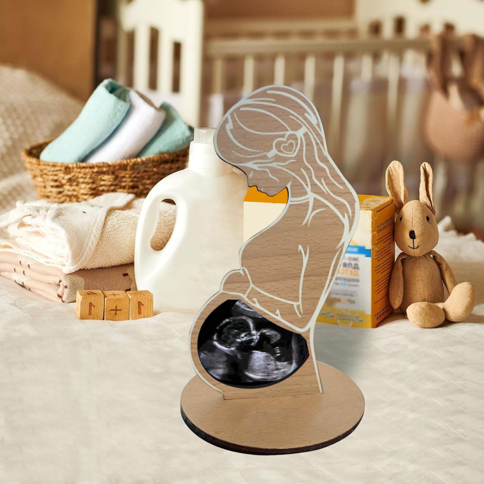 DALLtif Clearance Desktop Ornament Maternity Photo Frame Wooden Heart ...