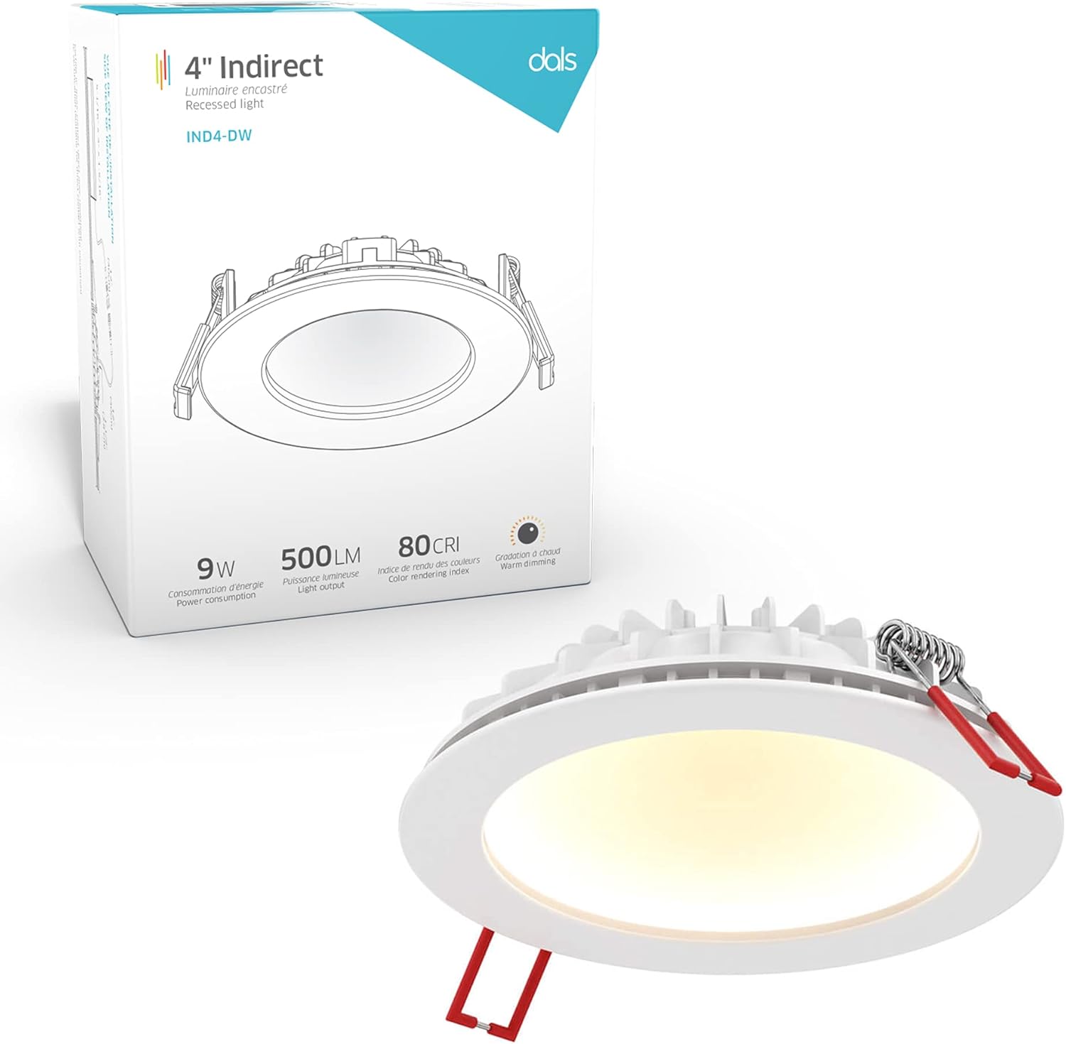 DALS Lighting IND4-DW-WH Recessed Panel Light, White - Walmart.com