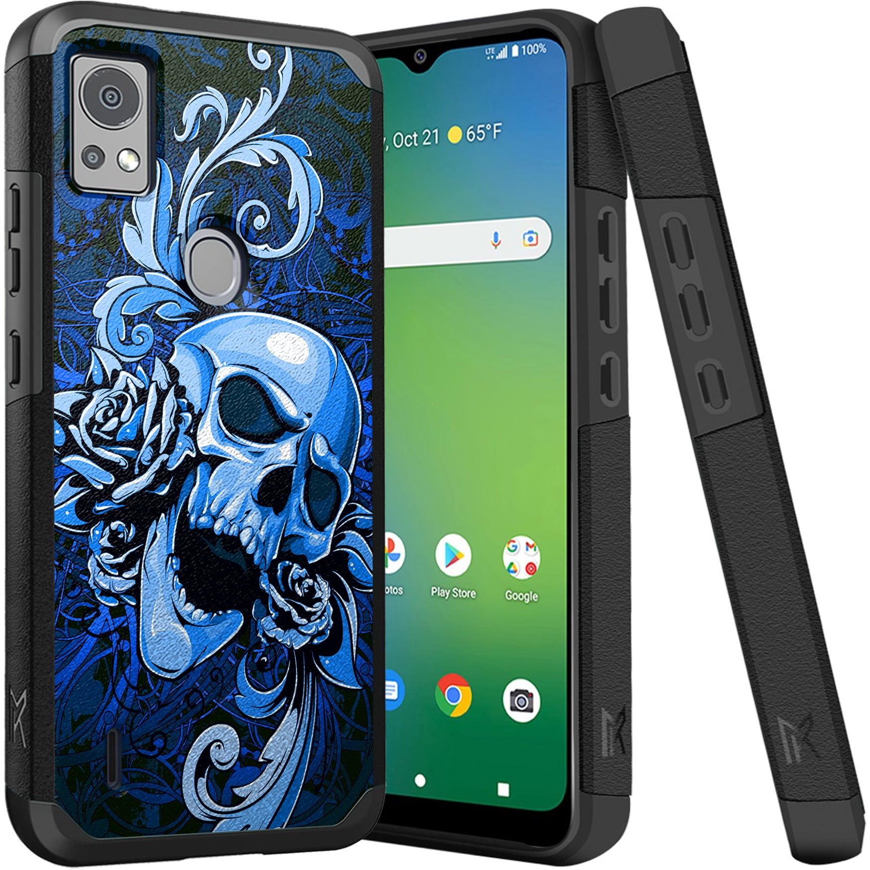 DALUX MetKase Hybrid Slim Phone Case Cover Compatible with Cricket Icon ...