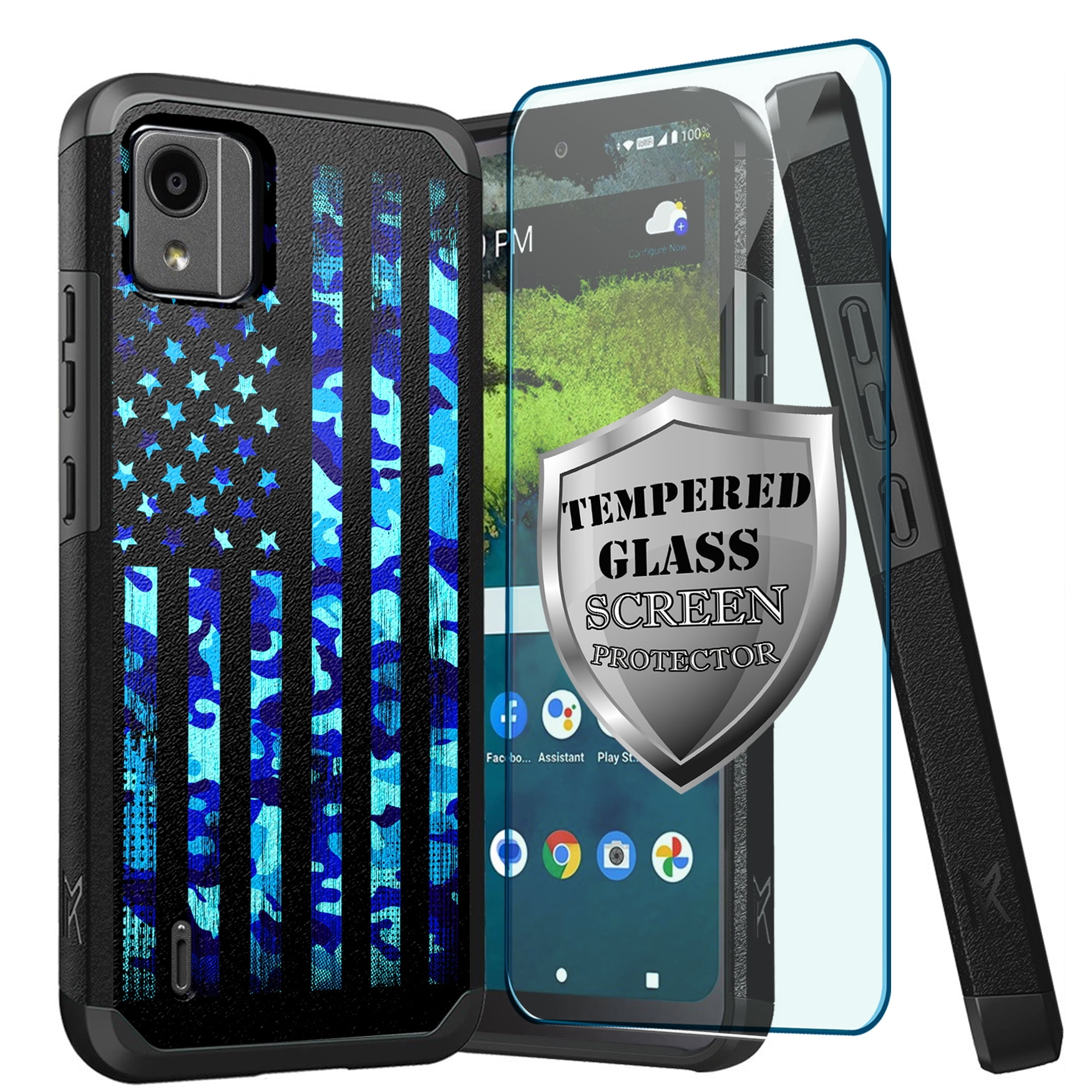 DALUX MetKase Hybrid Slim Phone Case WITH SCREEN PROTECTOR Compatible ...