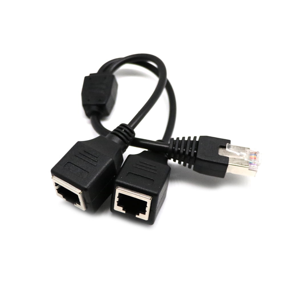 DALX Network Splitter RJ45 Ethernet Cable Adapter Male To Female 2 Way ...