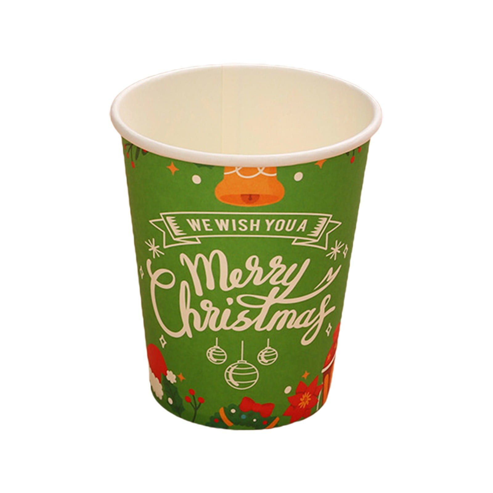 DAMAI 10 Pcs Christmas Paper Cups, Disposable Cups with 6 Designs ...
