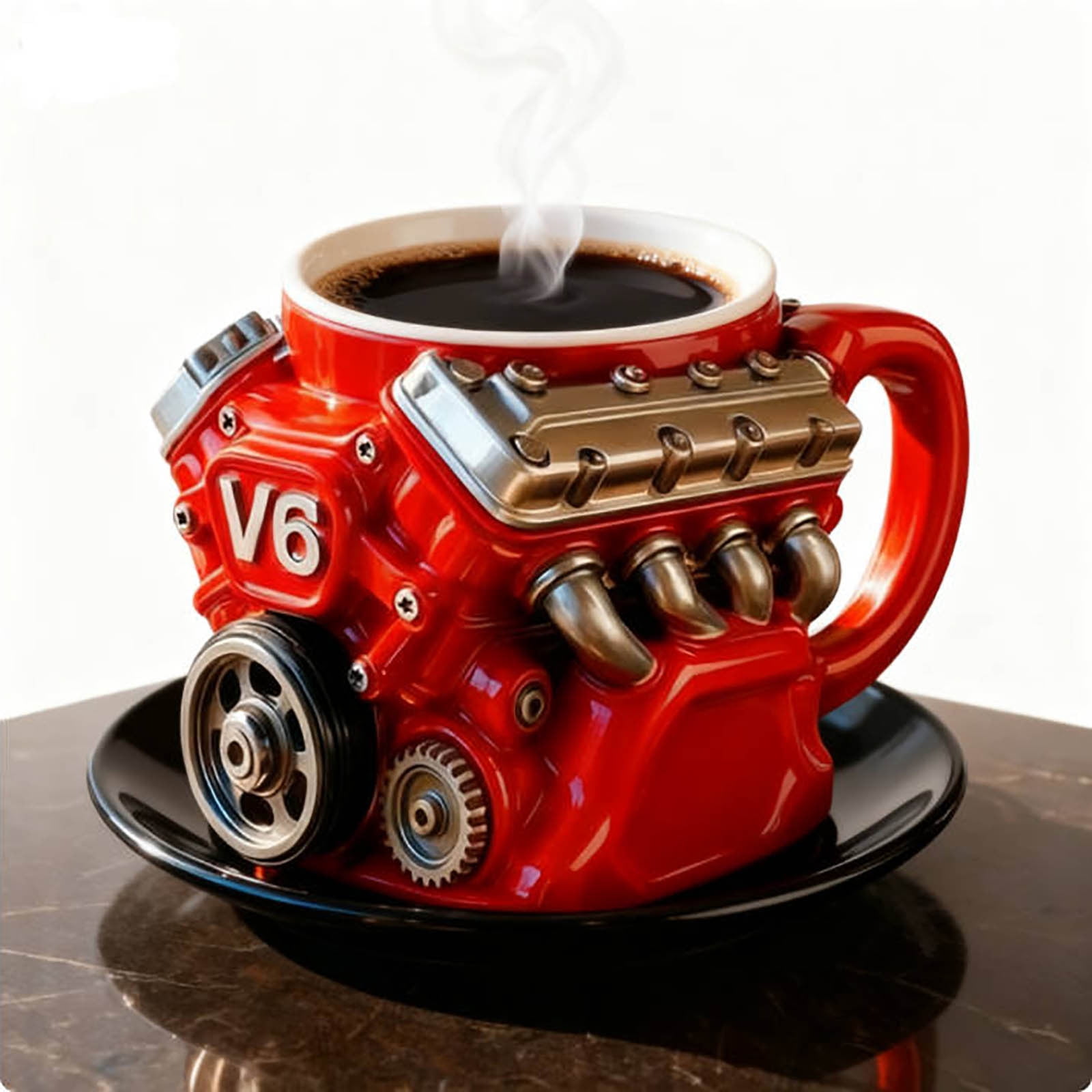 DAMAI 15oz Retro Engine Mug - 3D V6 Engine Coffee Cup, Vacuum Insulated ...