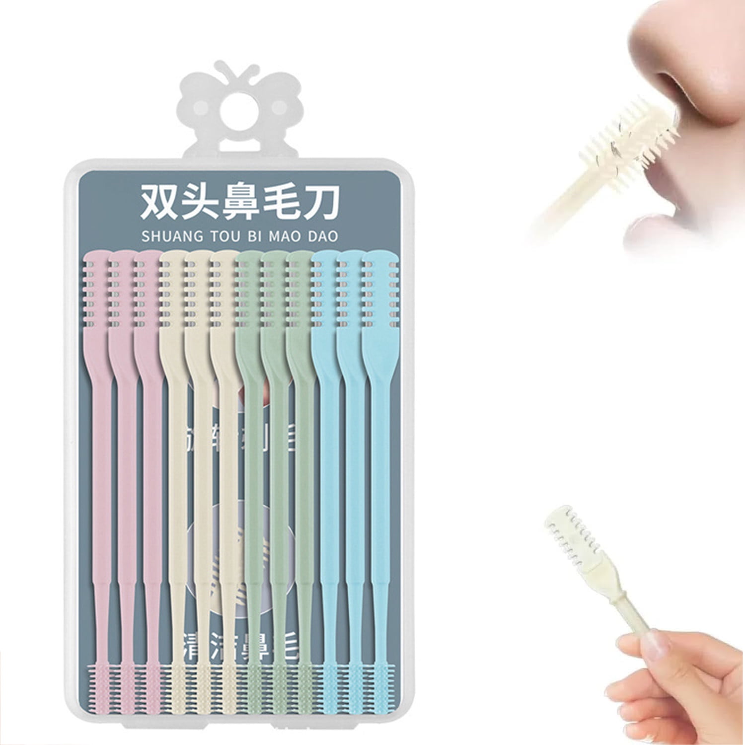 DAMAI 2-in-1 Manual Nose Trimmer,Double Sided Nostril Hair Remover Tool ...