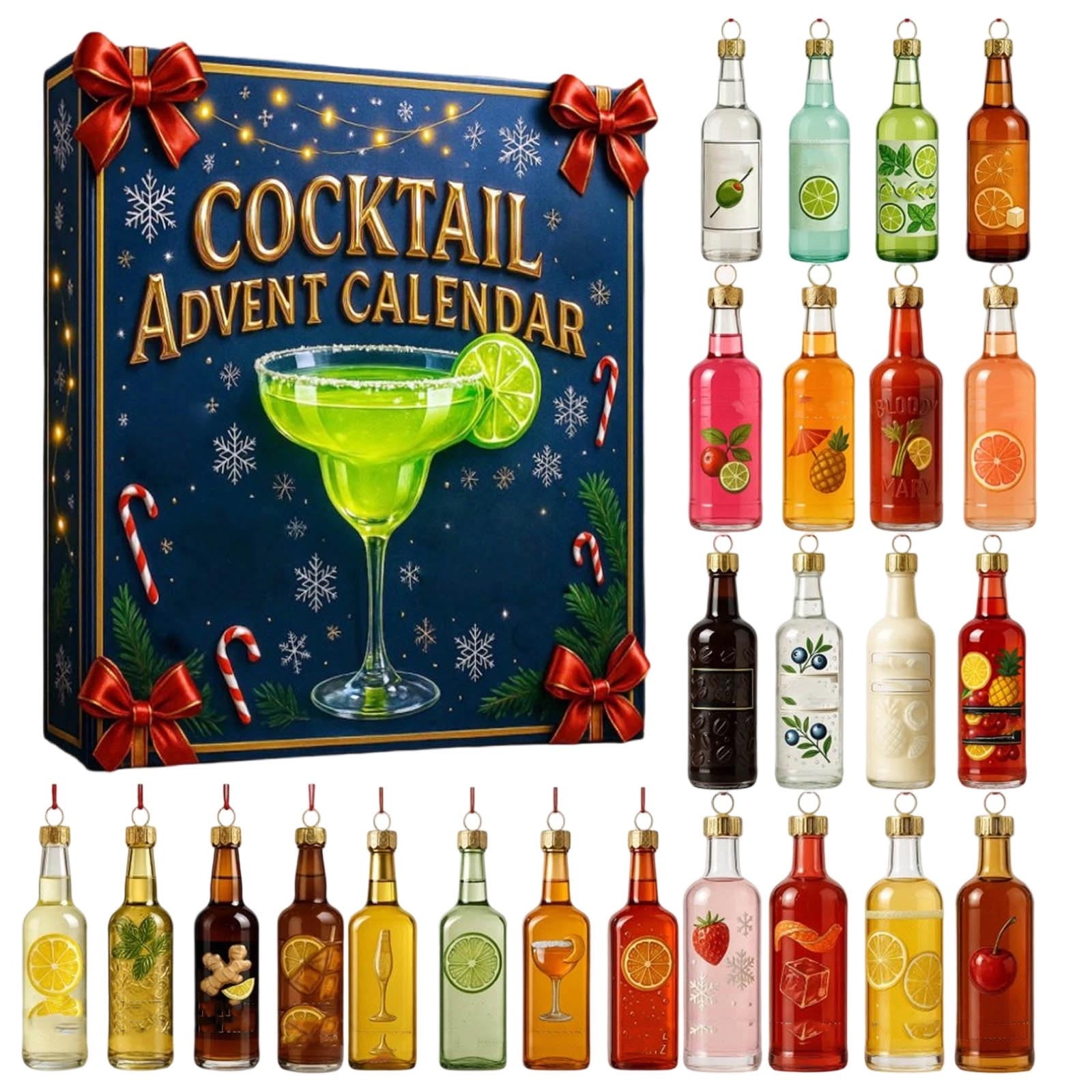 DAMAI 2025 Cocktail Advent Calendar, 24 Days Cocktail Countdown ...