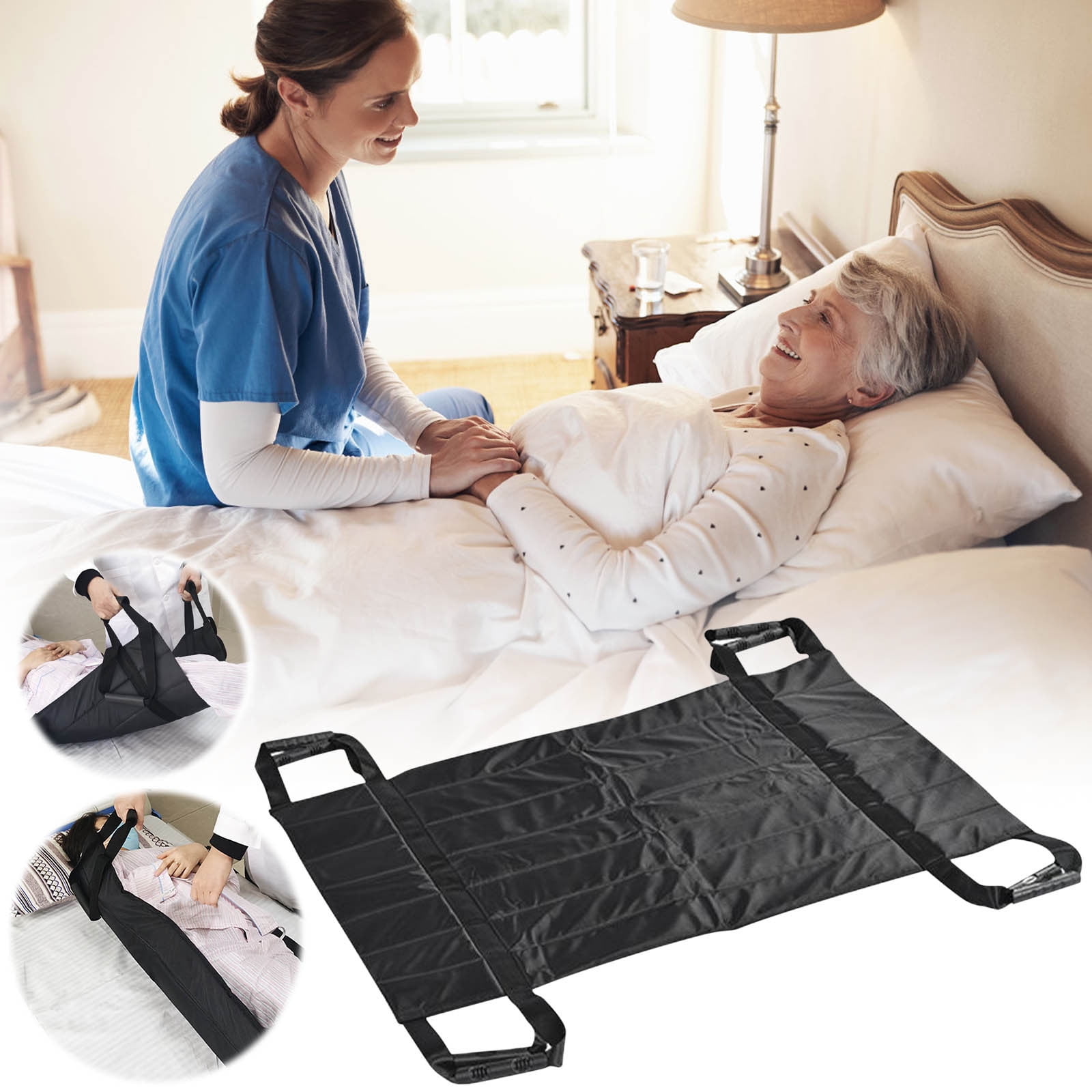 DAMAI 4-Handle Waterproof Positioning Bed Pad,Wheelchair Patient Lift Slide Board Transfer ...