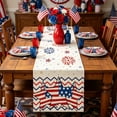 DAMAI 4th of July Table Runner, Patriotic Red White Blue Star Runner ...