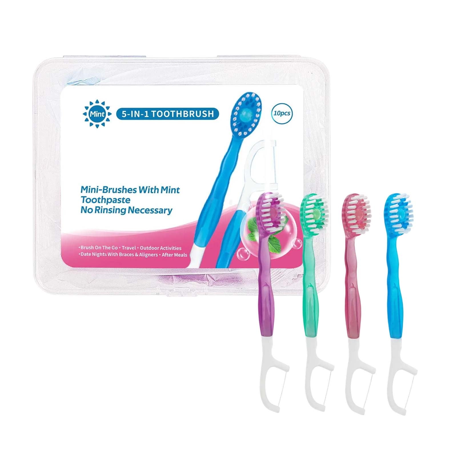 DAMAI 5 in 1 Travel Portable Individually Wrapped Mini Disposable ...