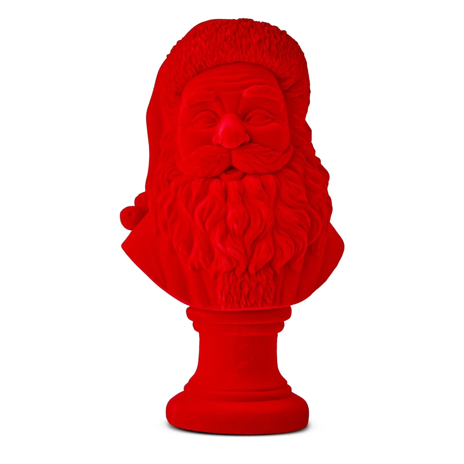 DAMAI 5.9 In Half Body Santa Christmas Tabletop Decoration, Resin Red ...