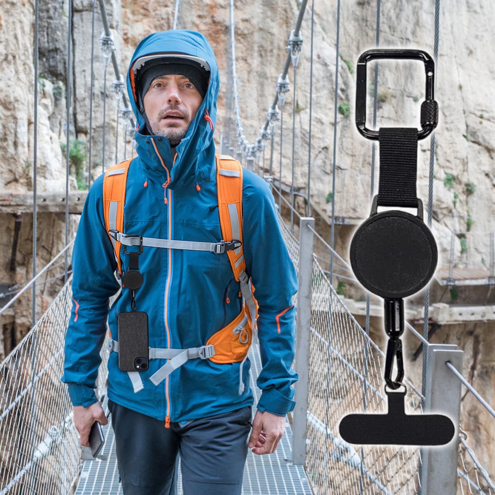 DAMAI Anti-Theft Scalable Phone Tether,Retractable Security Strap with ...