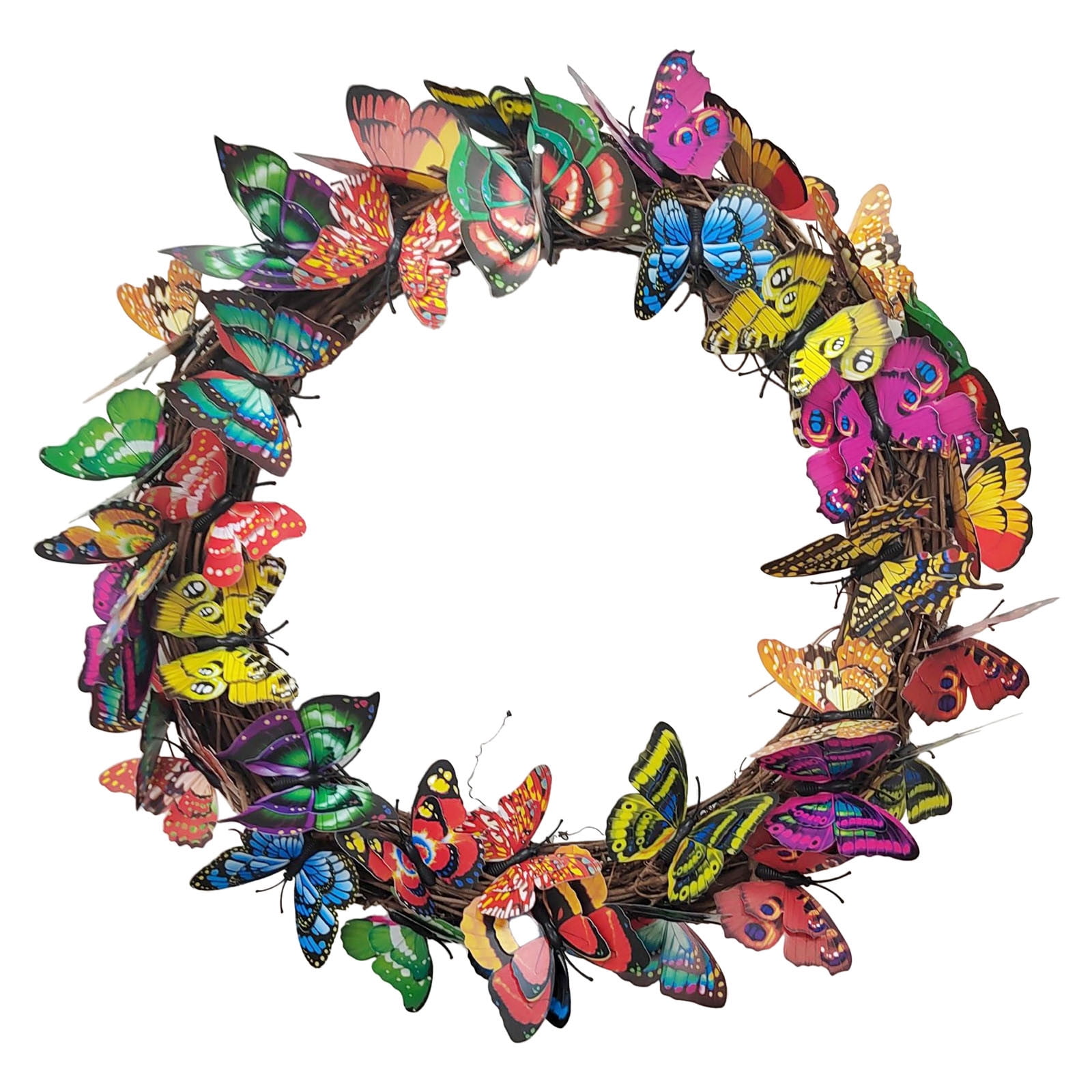 DAMAI Butterfly Wreath Summer Wreath,Artificial Butterfly Wreath for ...