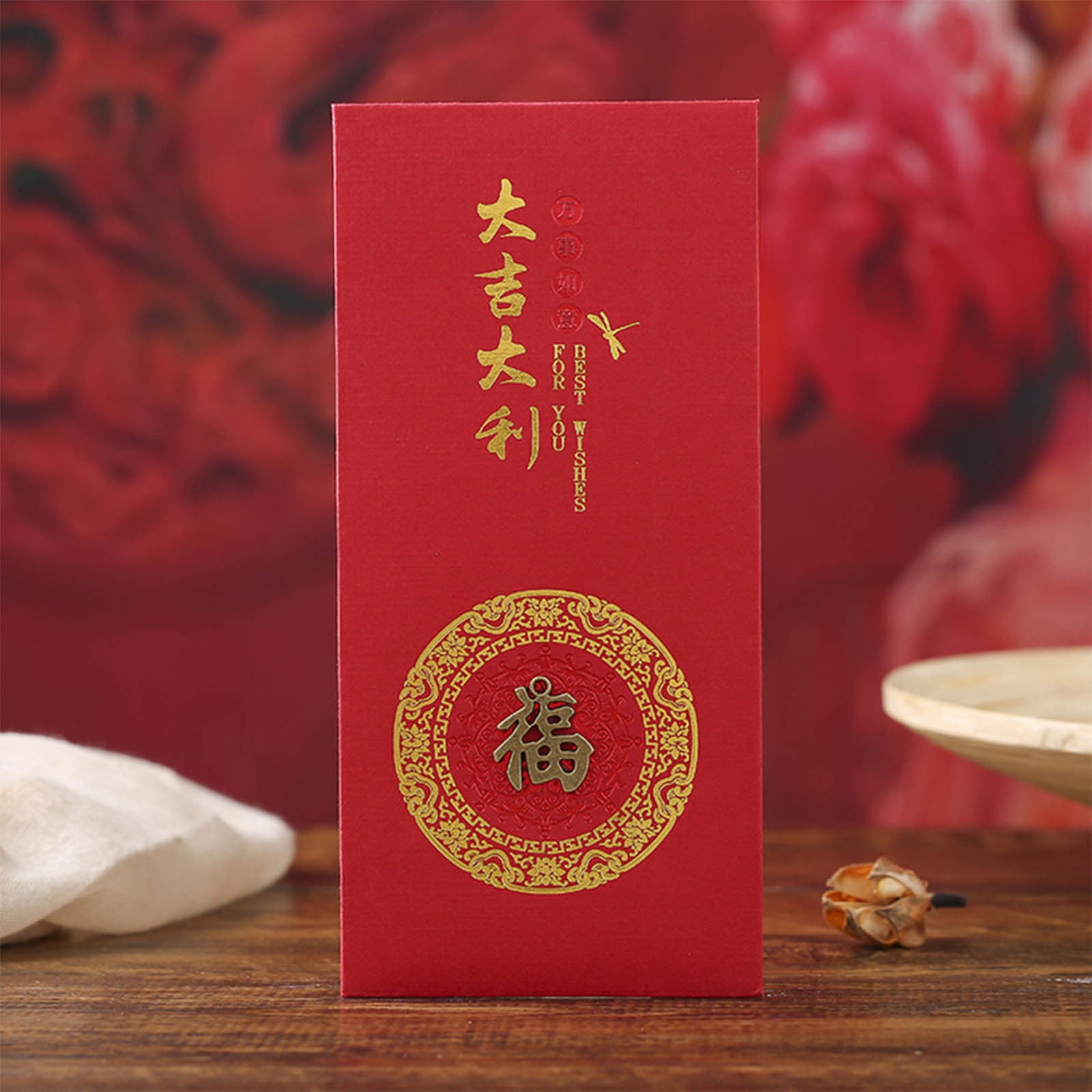 DAMAI Chinese New Year Red Envelopes, 10 pcs Red Chinese Envelopes for ...