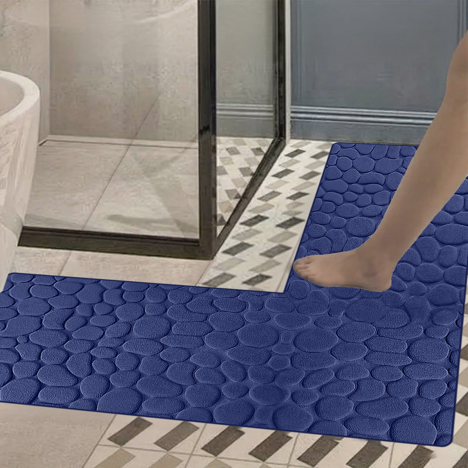 DAMAI Corner Rug L Shaped Kitchen Corners Rugs, Bathroom Absorbent Foot ...
